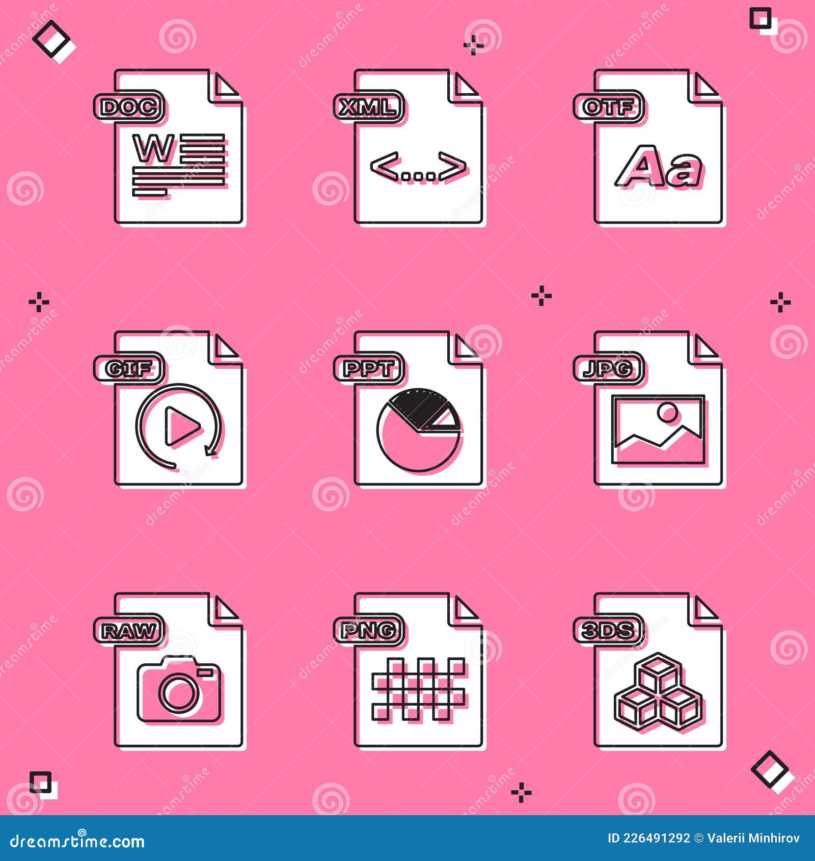 Set Doc File Document Xml Otf Gif Ppt Jpg Crudo Y Png Icono. Vector ... Set Doc File Document Xml Otf Gif Ppt Jpg Crudo Y Png Icono. Vector ...