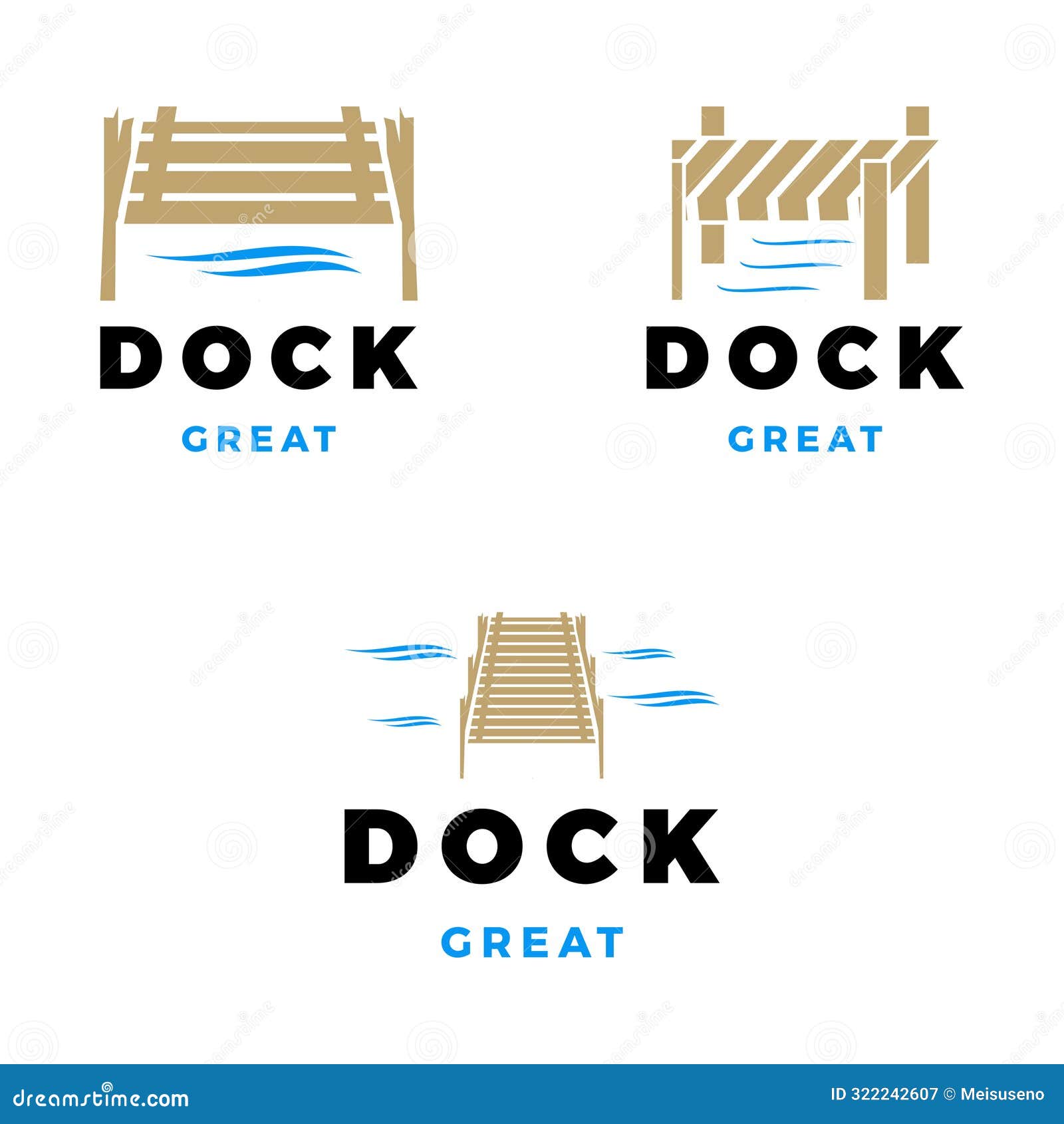 Set of Dock Icon Logo Design Template Stock Vector - Illustration of ...