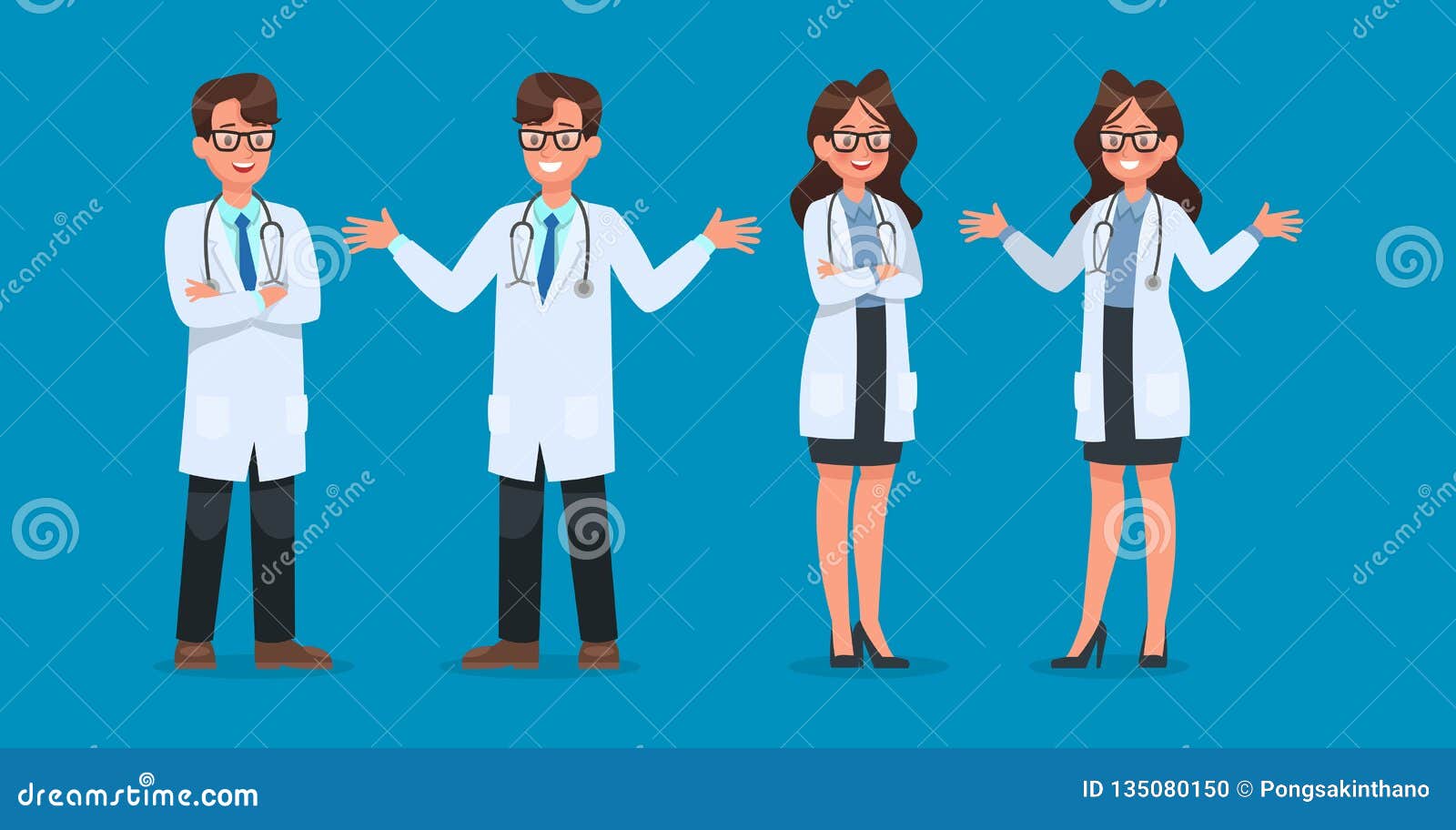 Set of Doctor Character Design. No19 Stock Vector - Illustration of ...