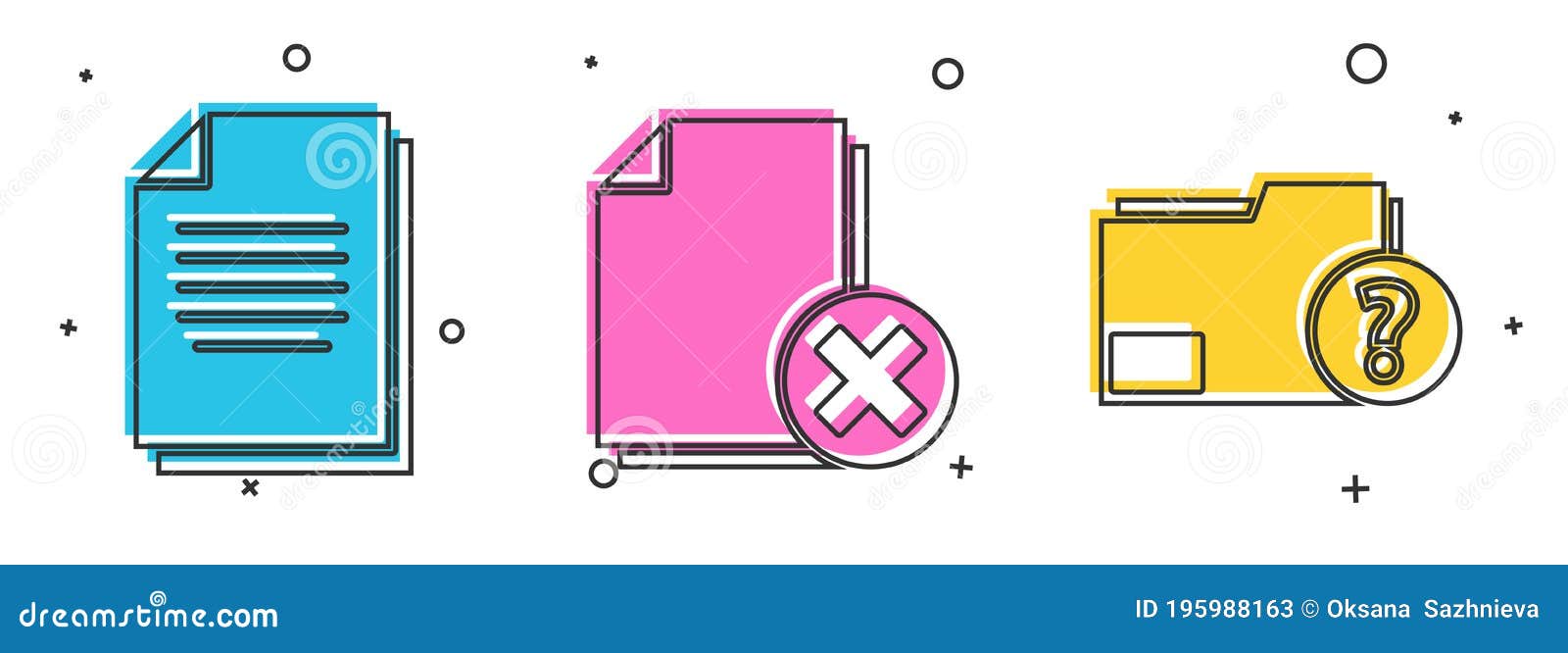 Set Document, Delete File Document and Unknown Document Folder Icon ... Set Document, Delete File Document and Unknown Document Folder Icon ...