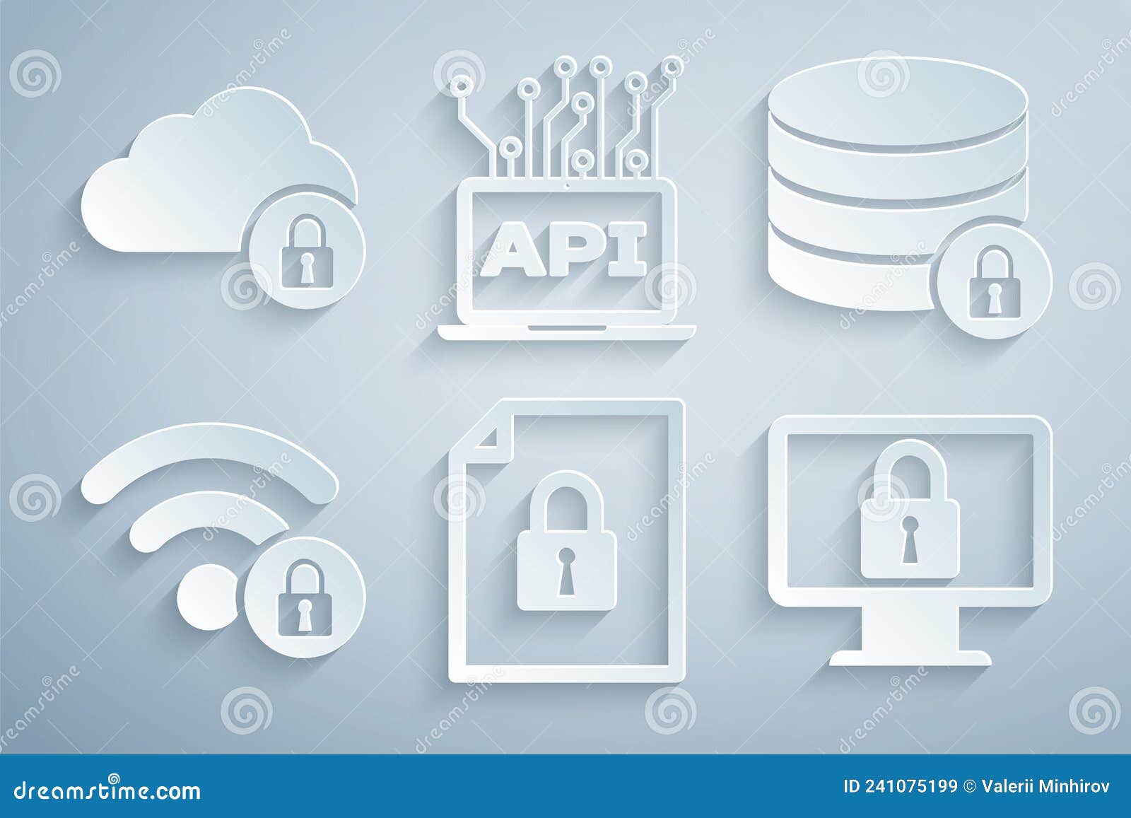 Set Document And Lock Server Security With Wifi Locked Lock On Monitor Computer Api