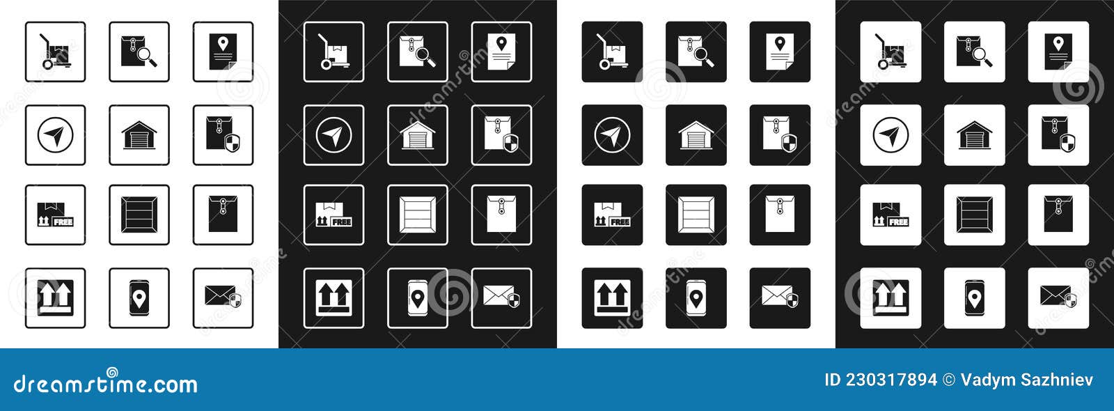Set Document Tracking Marker System, Warehouse, Infographic of City Map ...