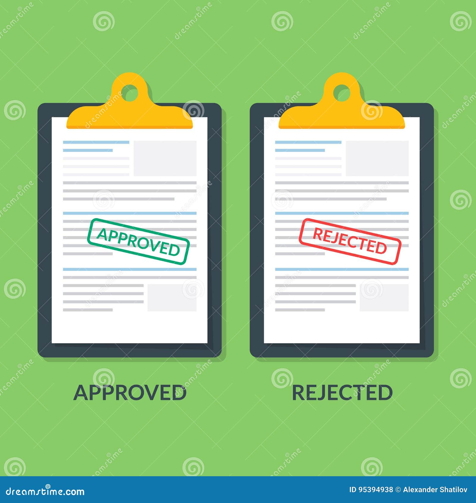 Set of Documents on the Clipboard. Printing is Approved or Reject. Tax ...