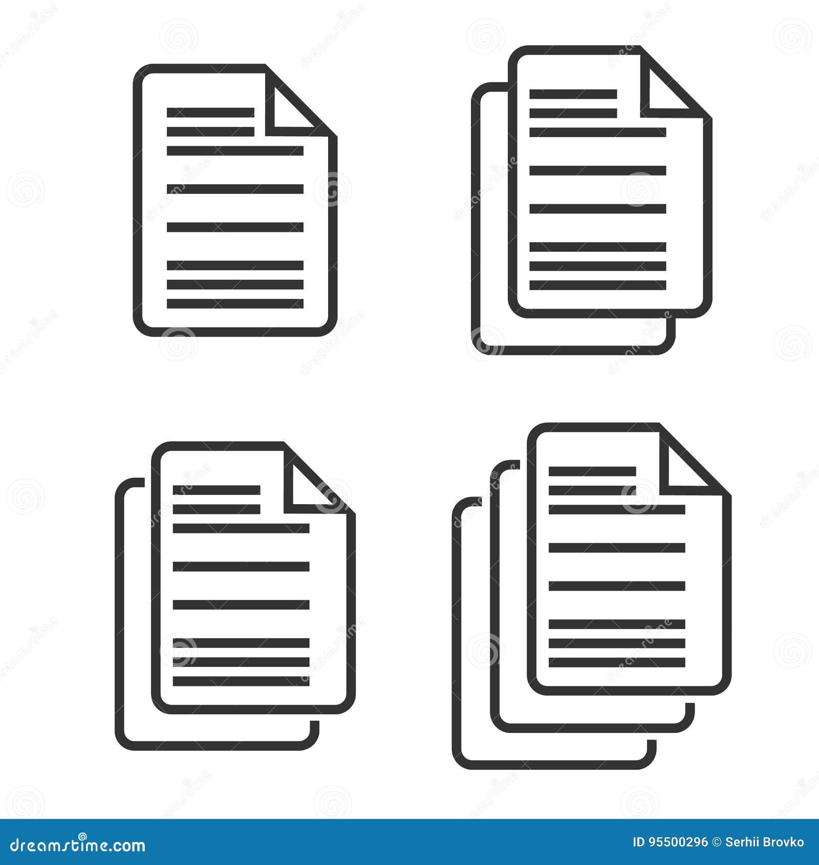 Set of Documents Icon Isolated on Background. Vector Illustration Stock ... Set of Documents Icon Isolated on Background. Vector Illustration Stock ...