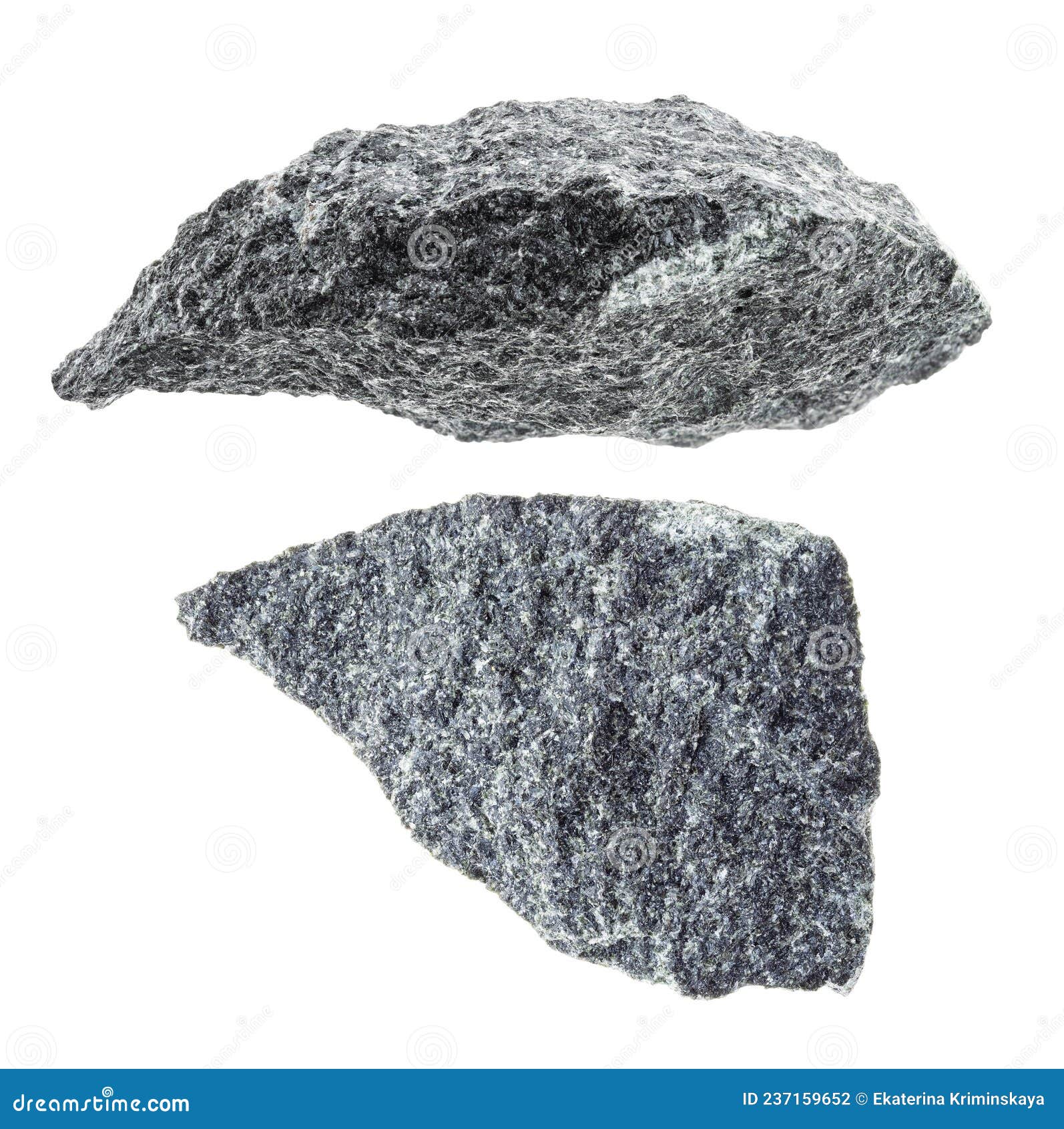 Set of Dolerite Ddiabase Stones Cutout on White Stock Photo - Image of ...