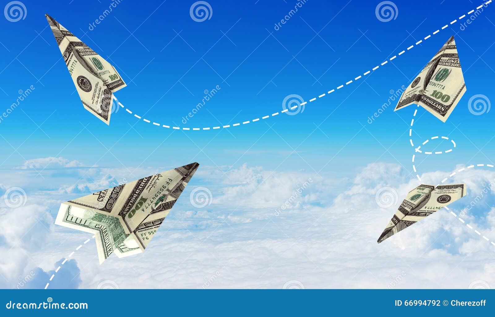 Set of dollar airplanes stock photo. Image of cash, dollar - 66994792