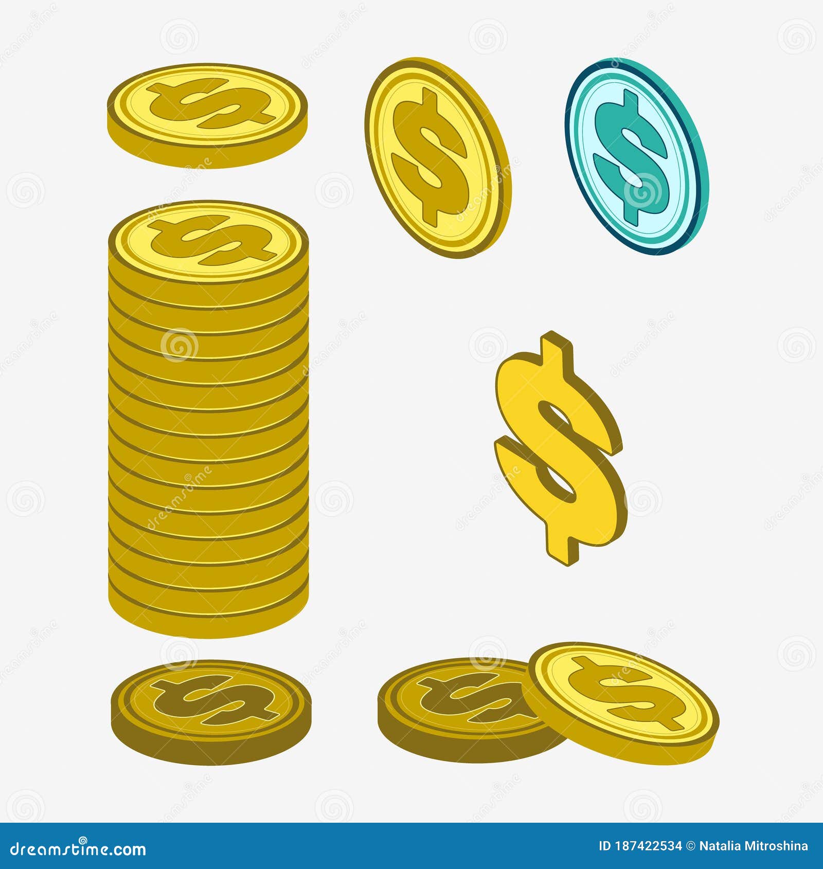 Separate Coins Stock Illustrations – 86 Separate Coins Stock ...