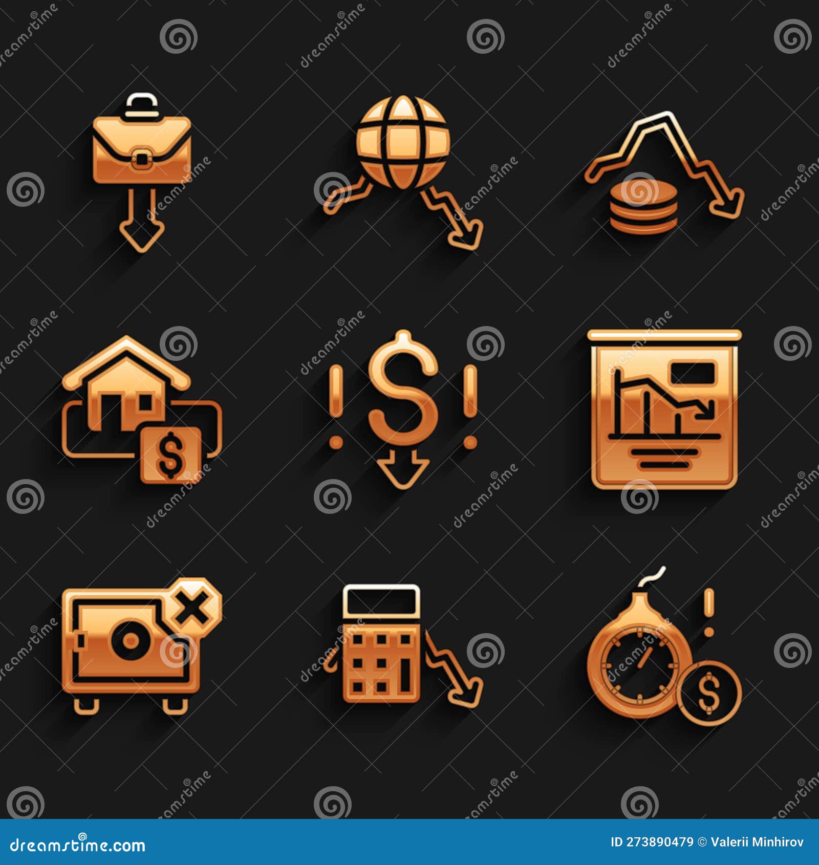 Set Dollar Rate Decrease, Calculation of Expenses, Money Bomb Dollar Crisis, Pie Chart ...