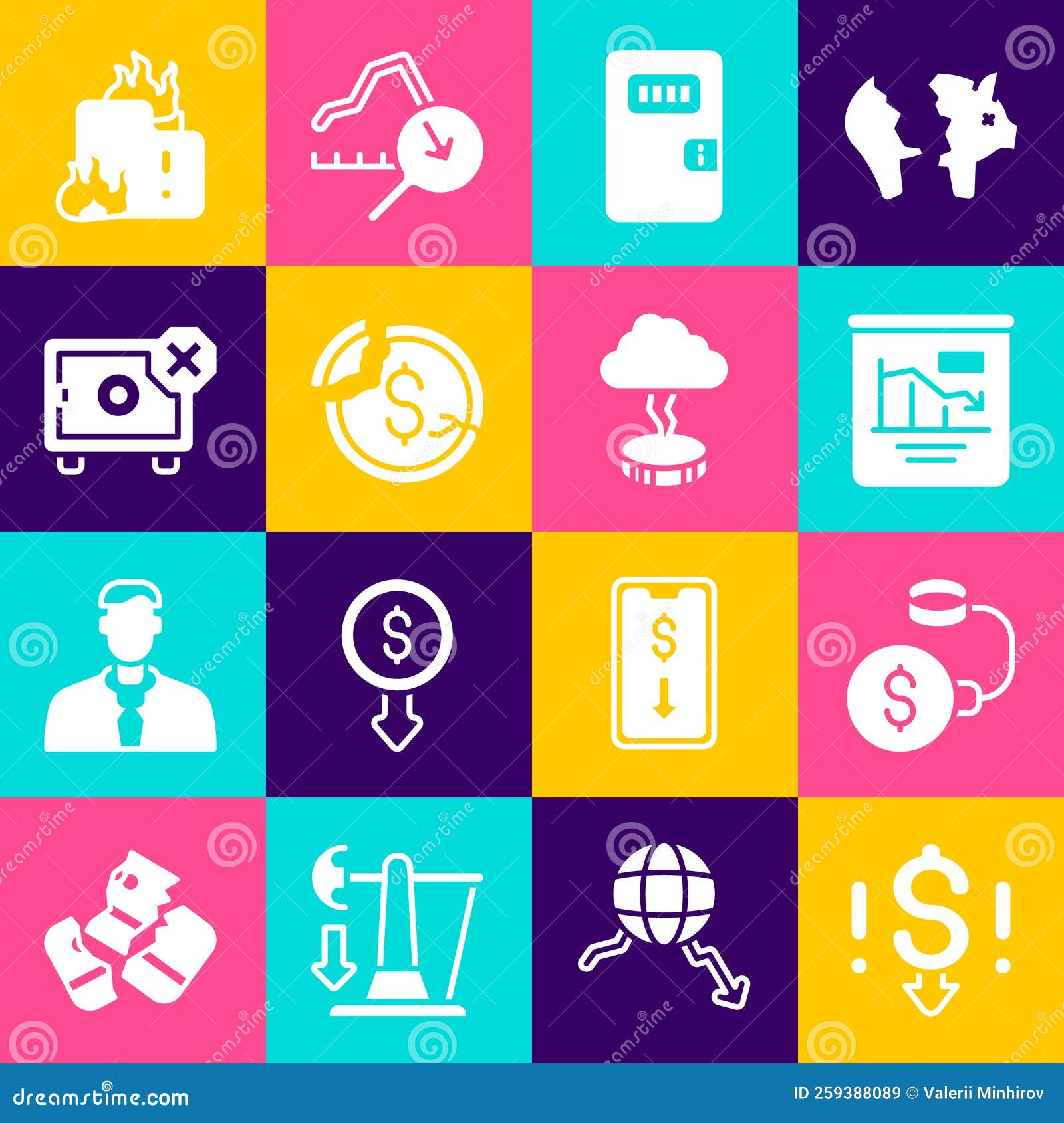 Set Dollar Rate Decrease, Debt Ball Chained To Coin, Pie Chart Infographic, Prison Cell Door ...