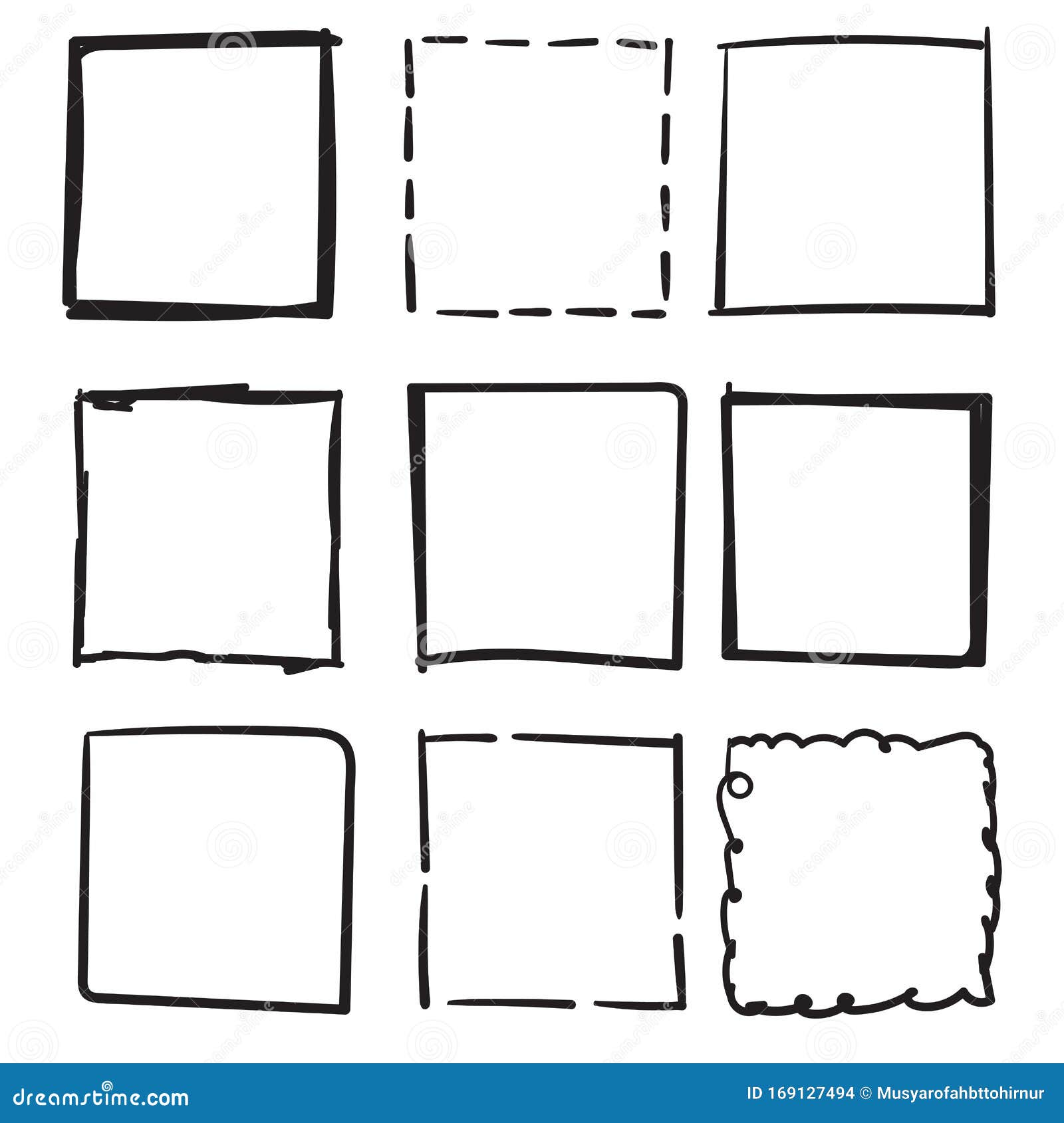 Set of Doodle Boxes Illustration with Hand Drawn Style Vector Isolated ... Set of Doodle Boxes Illustration with Hand Drawn Style Vector Isolated ...