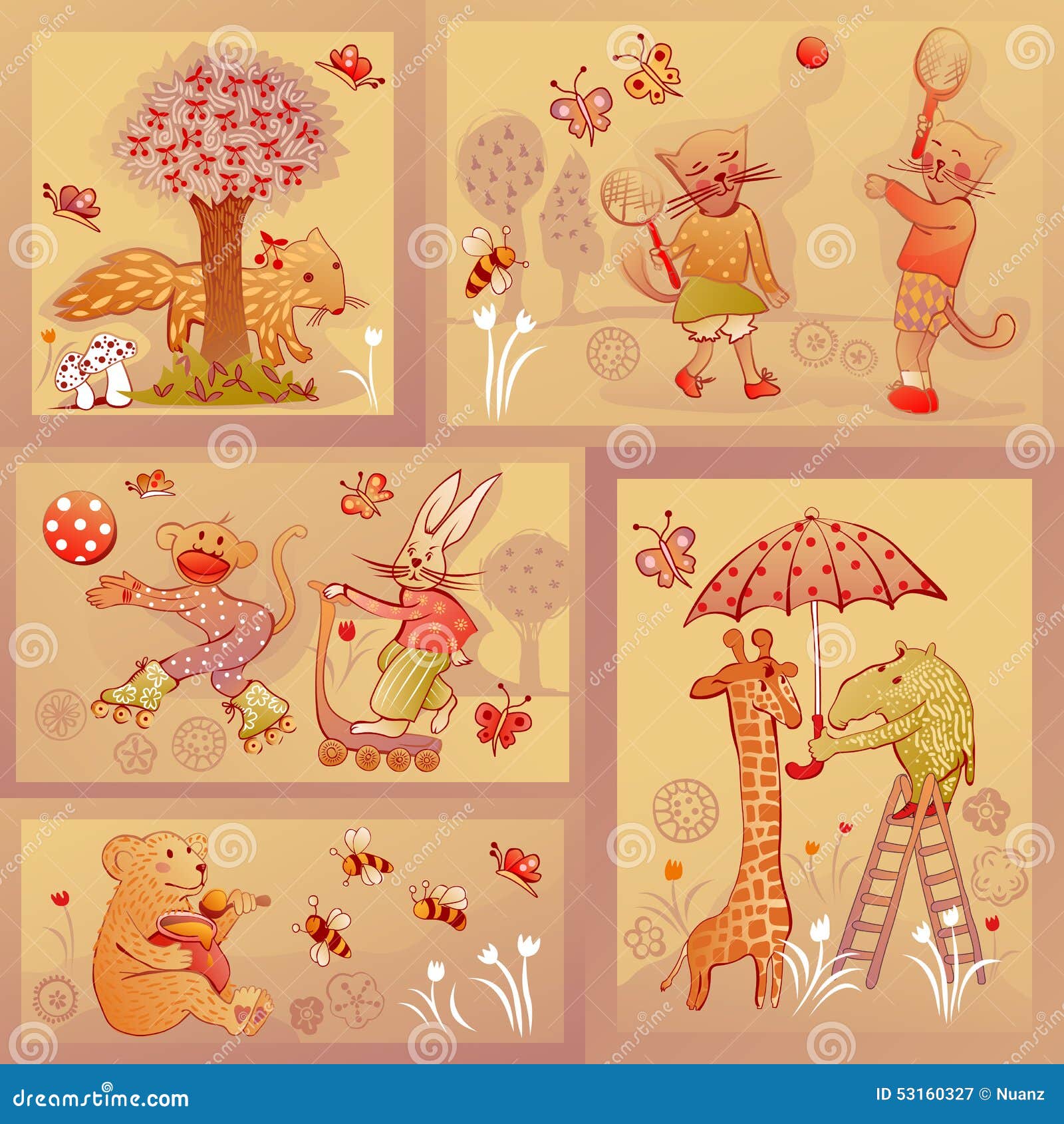 Set Doodle Characters Having Fun Stock Illustrations – 34 Set Doodle ...