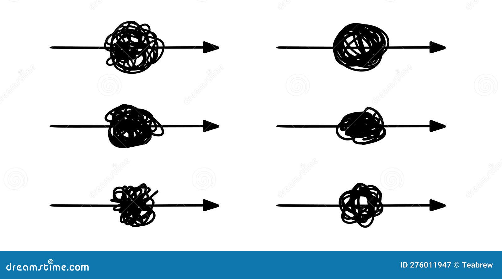 Set of Doodle Complex Path Lines. Vector Illustration. Stock Vector ...