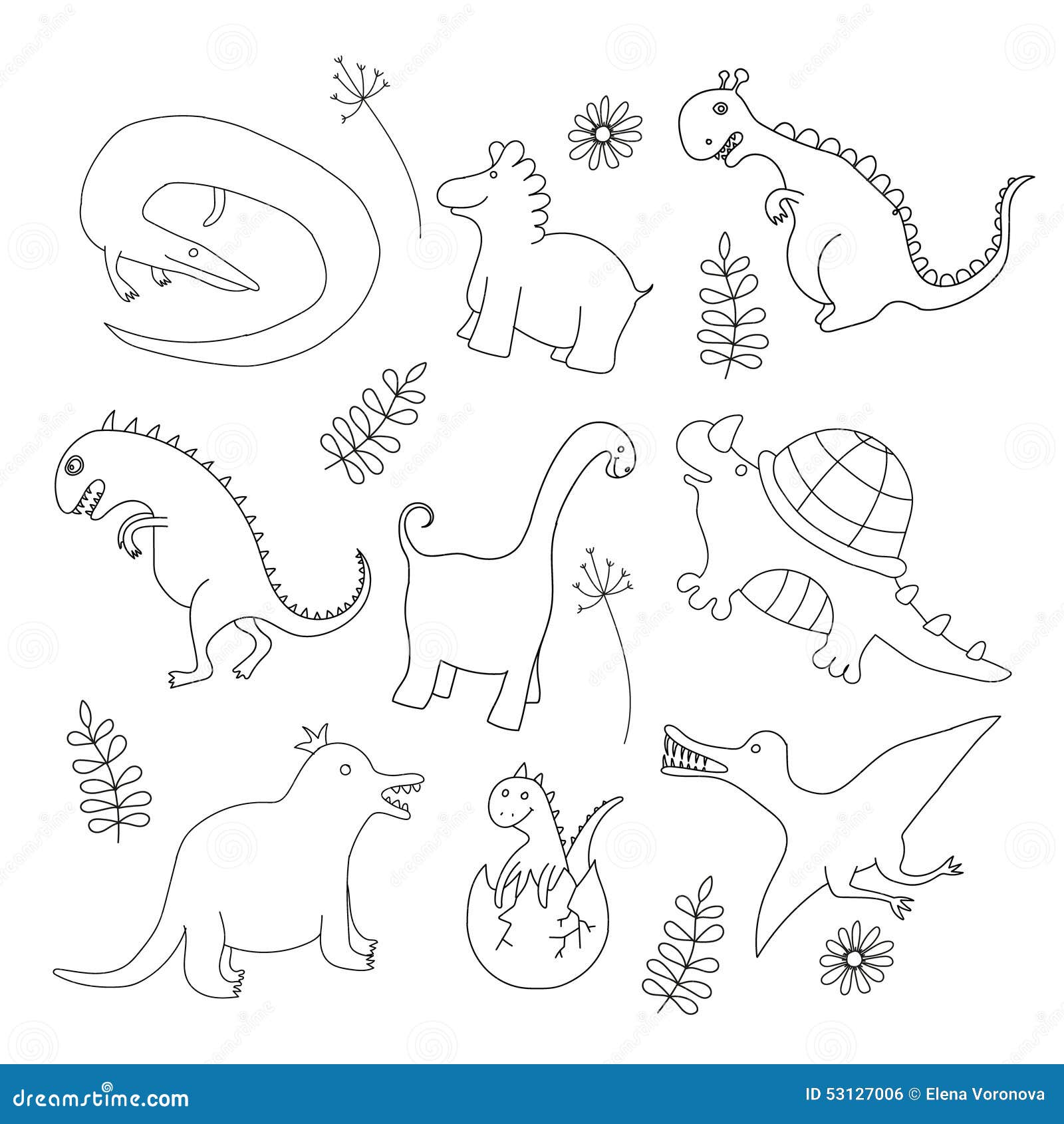 Doodle Dinosaur Vector | CartoonDealer.com #50708020