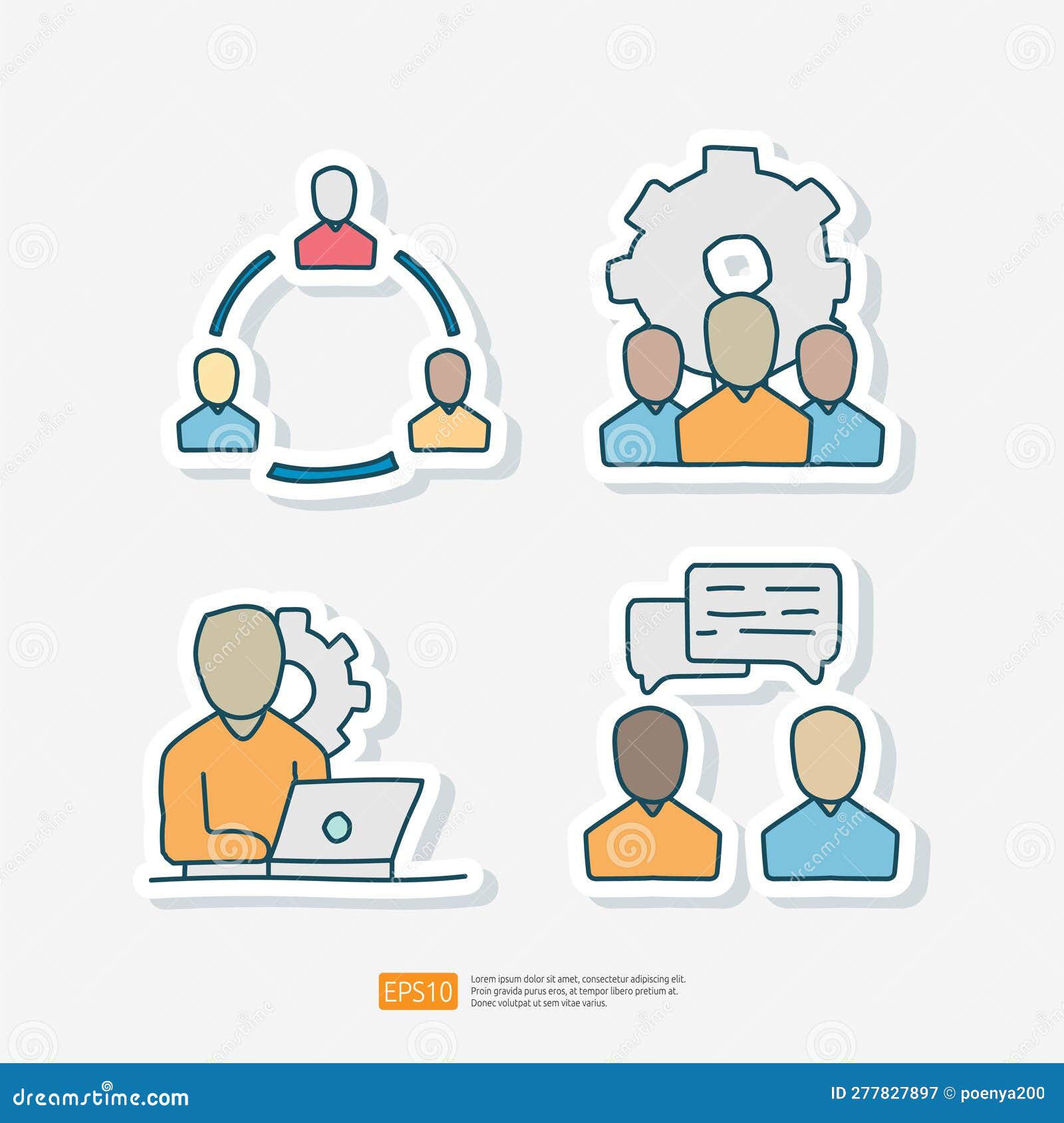 Conversation Sticker Design. Stickman Message Design. Good For Sticker ...