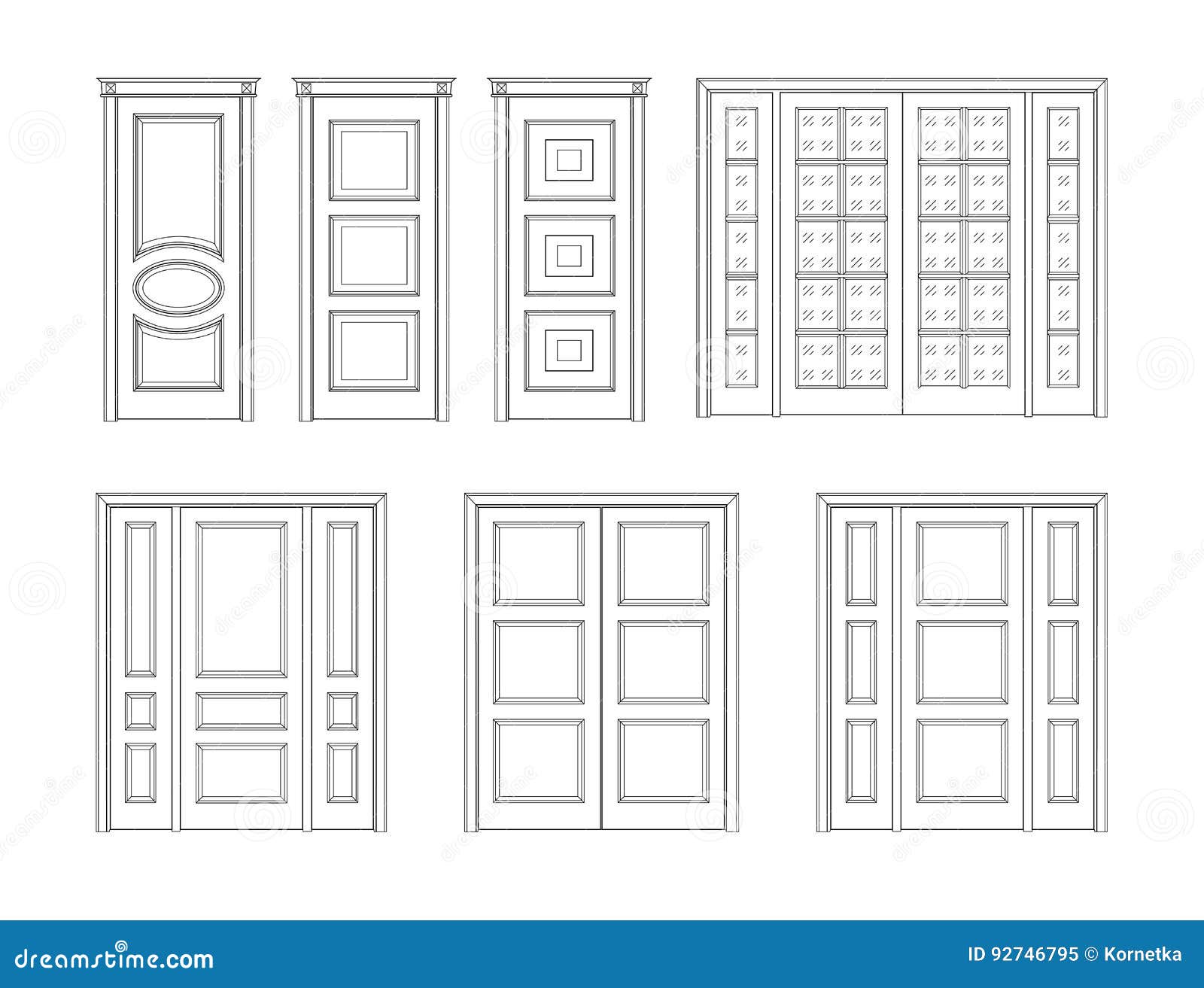 Set door interior stock illustration. Illustration of home - 92746795