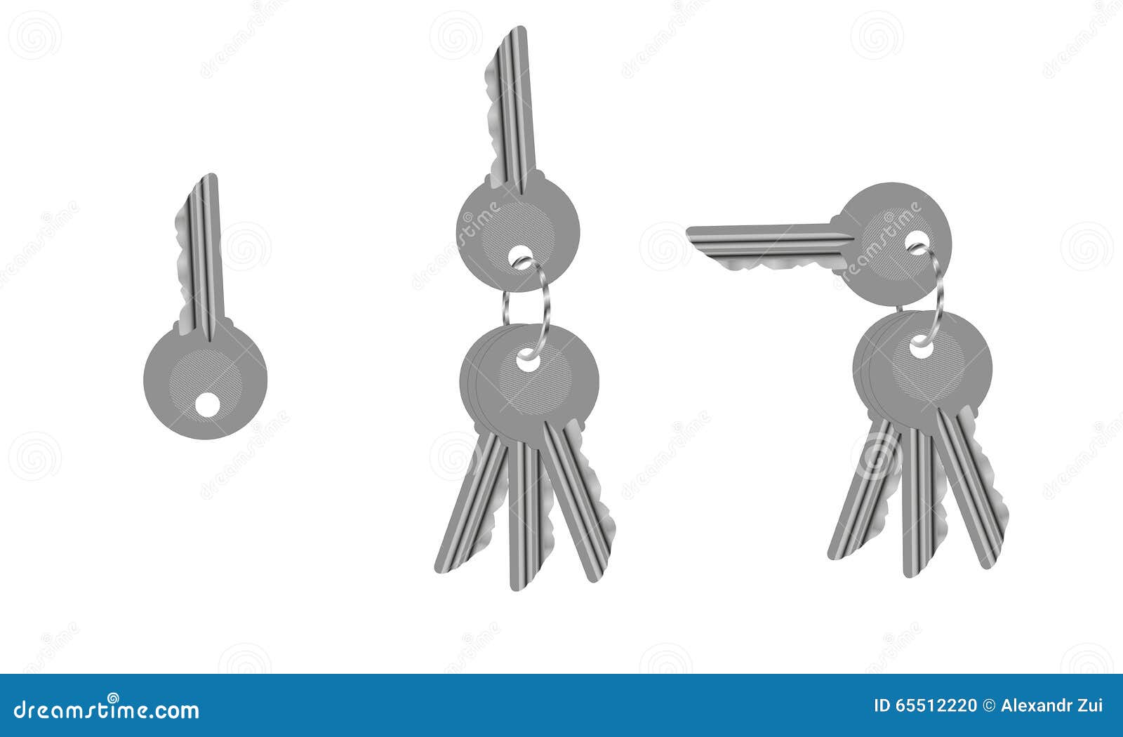 A set of door keys stock vector. Illustration of metal - 65512220