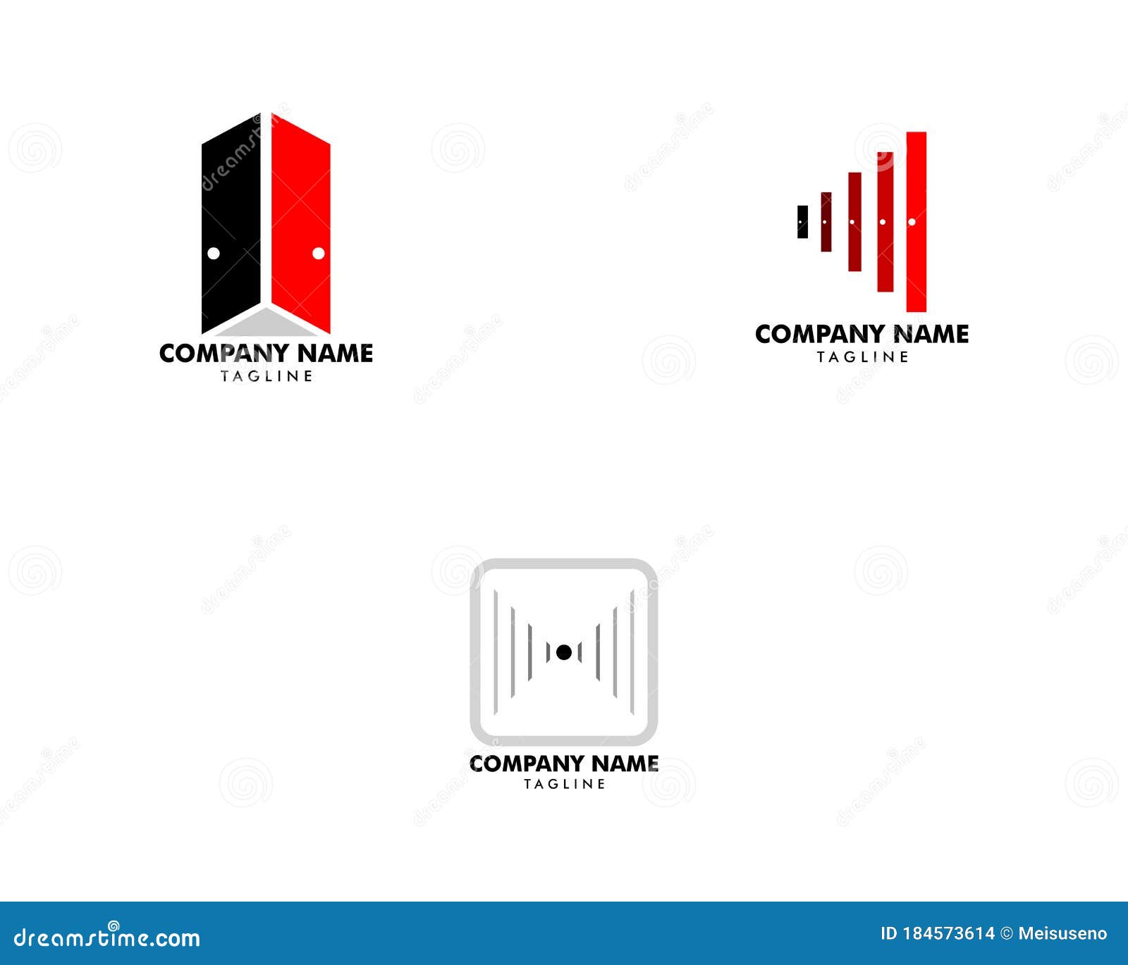 Set of Door Logo Design Vector Illustration Stock Vector - Illustration ...
