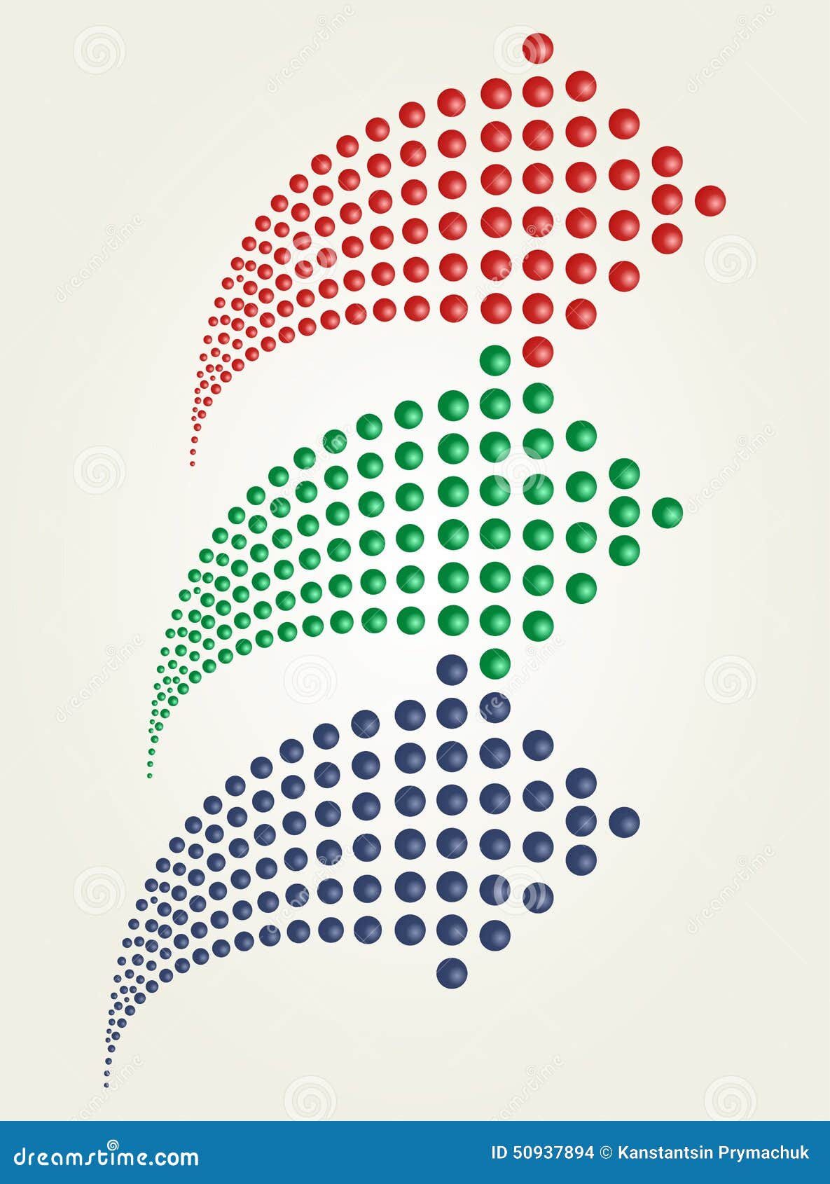 Set of Dots Arrows. Vector Illustration Stock Vector - Illustration of ...