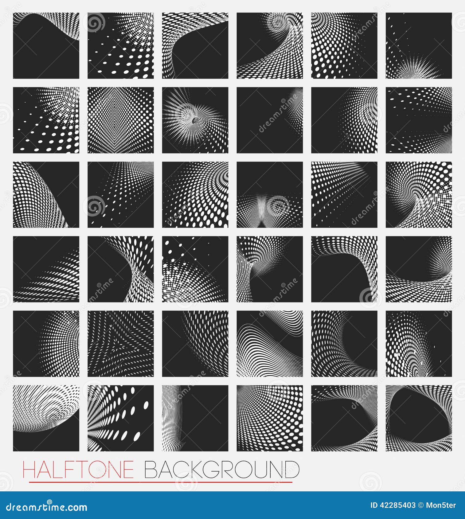 Set of Dotted Abstract Forms Stock Vector - Illustration of graphic ...