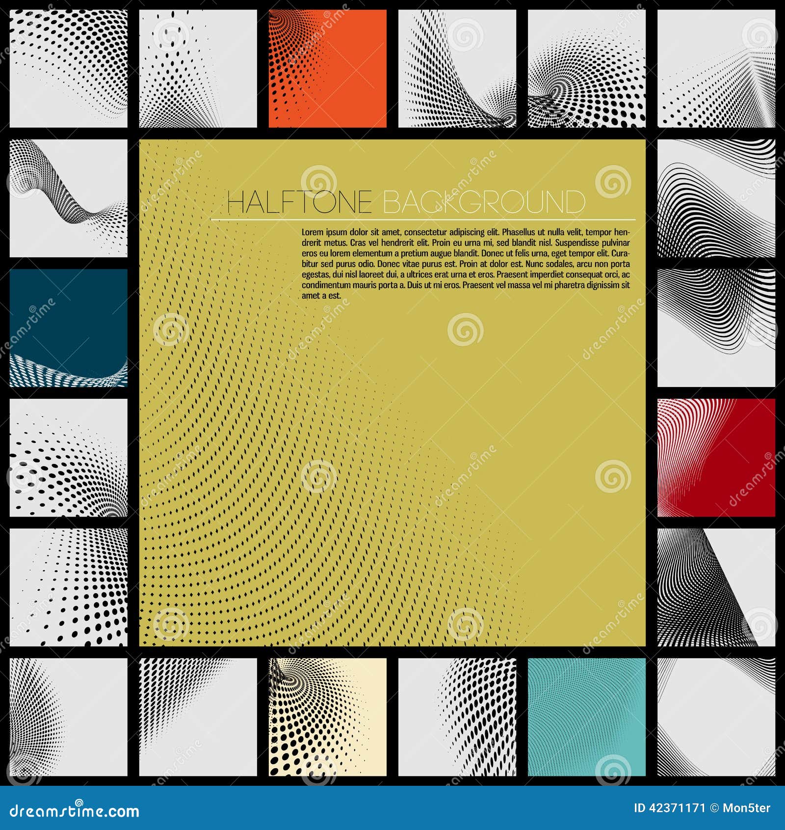 Set of Dotted Abstract Forms Stock Vector - Illustration of abstract ...