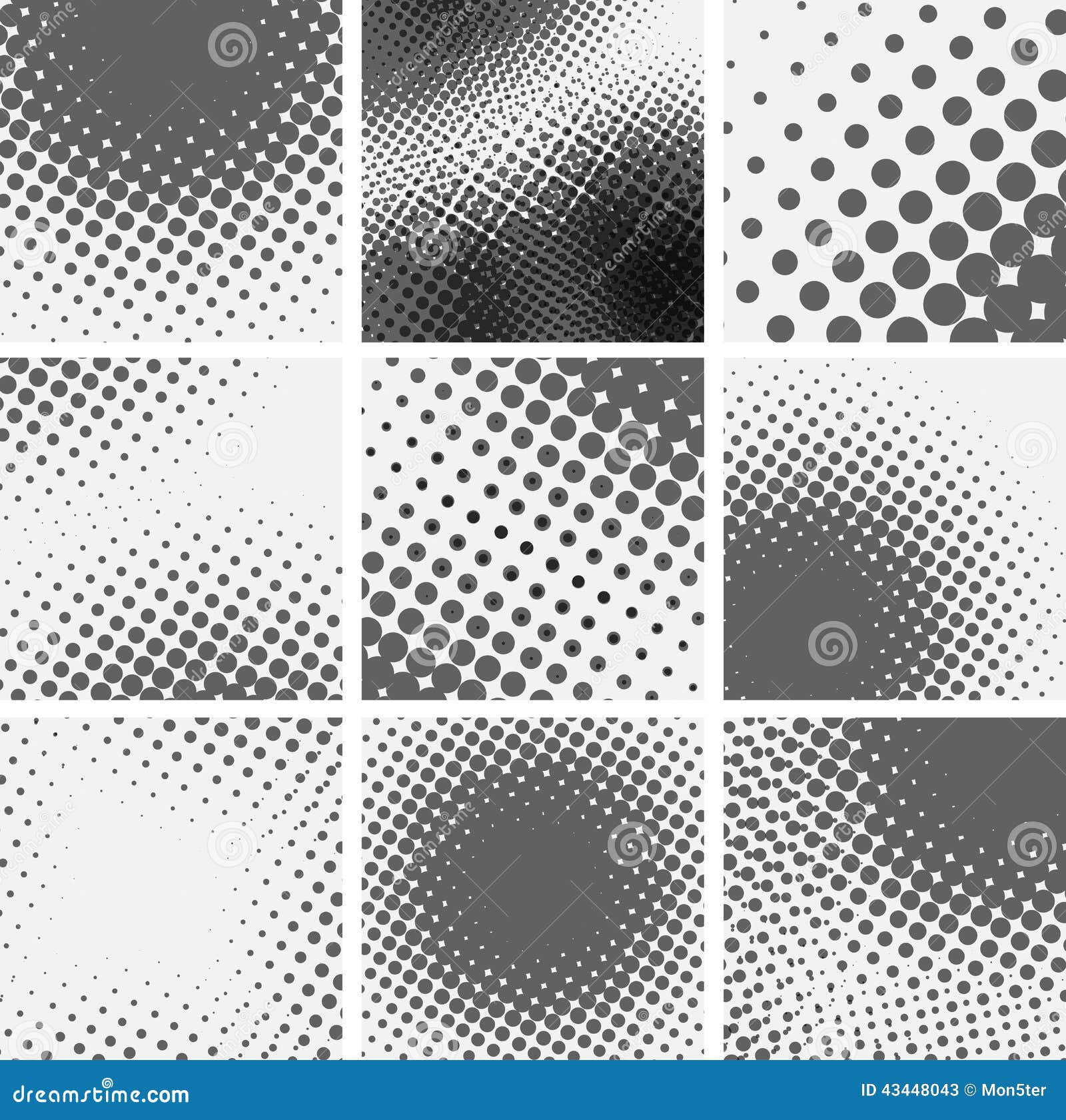 Set of Dotted Abstract Forms Stock Vector - Illustration of dotted ...