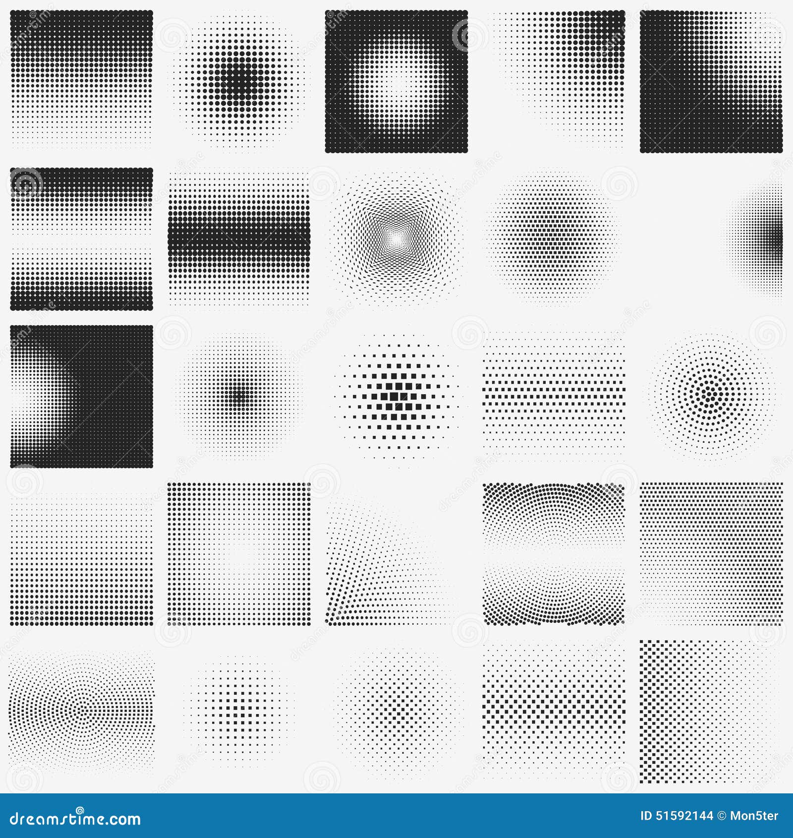 Set of Dotted Abstract Forms Stock Vector - Illustration of dots ...