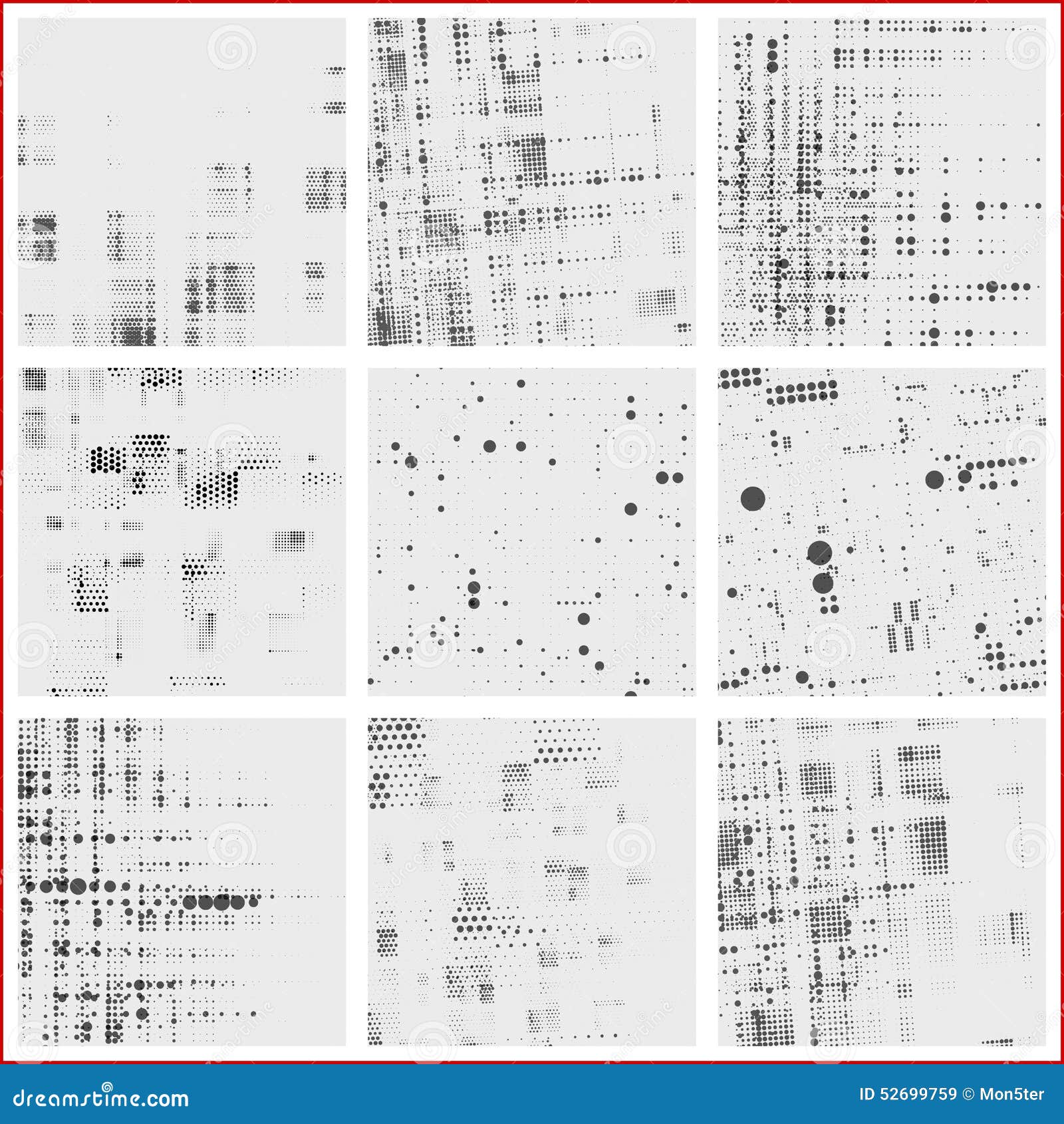 Set of Dotted Abstract Forms Stock Vector - Illustration of shape ...