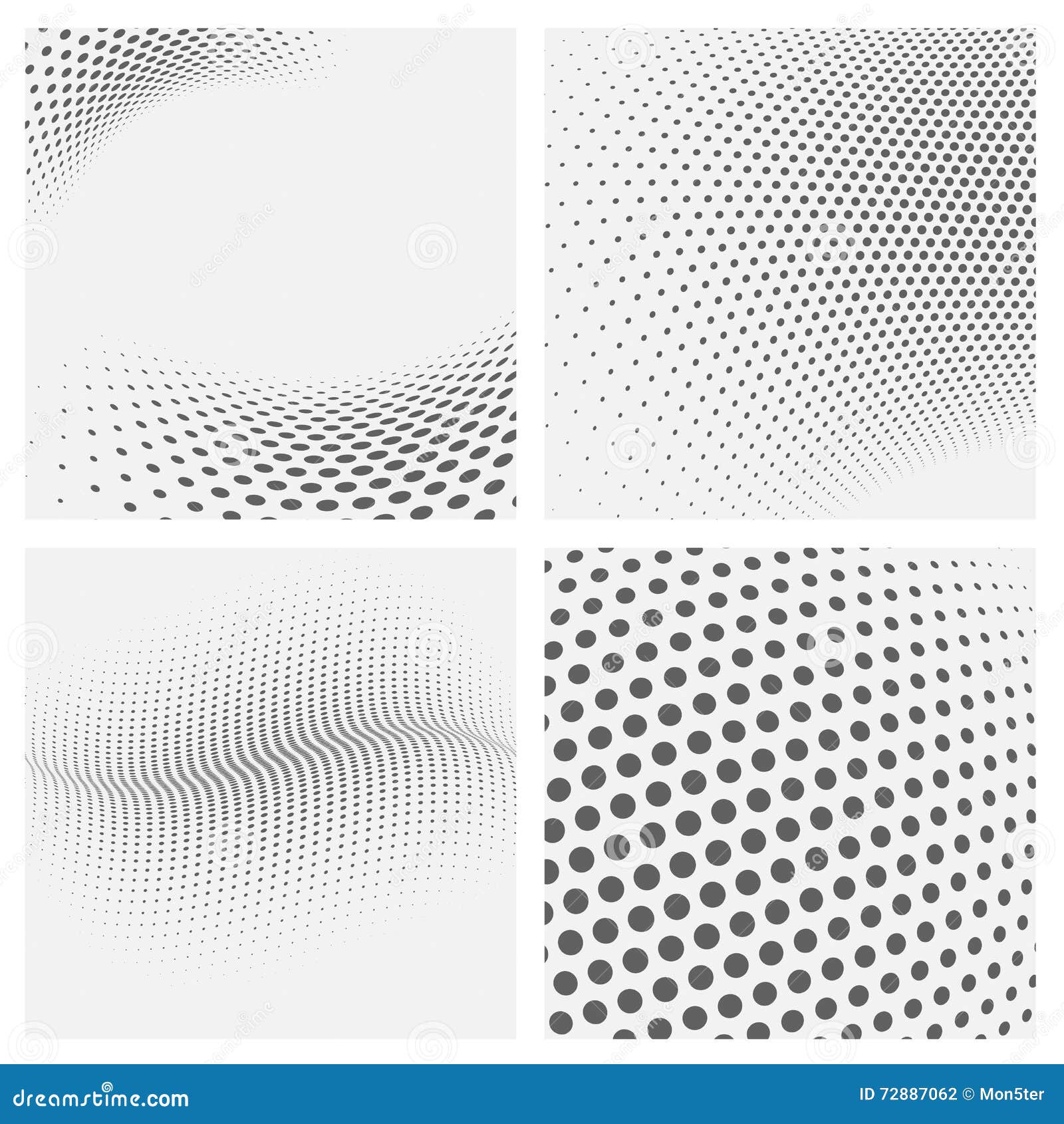 Set of Dotted Abstract Forms. Stock Vector - Illustration of creative ...