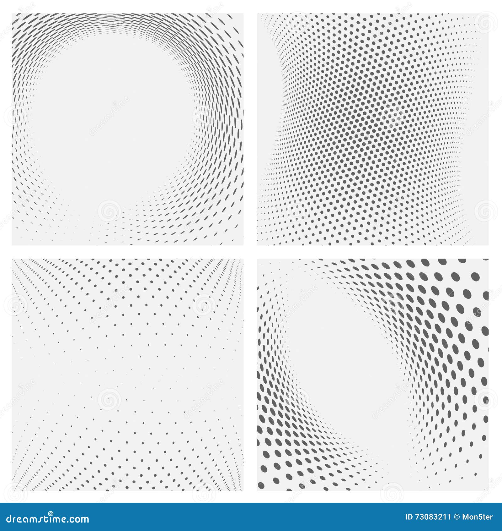 Set of Dotted Abstract Forms. Stock Vector - Illustration of background ...