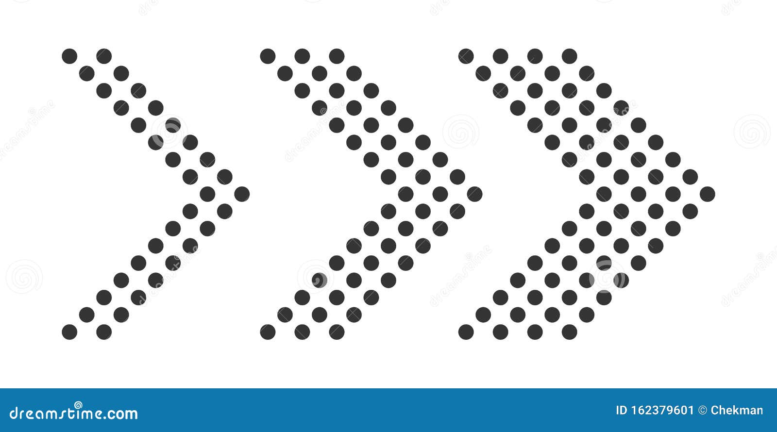 Set of Dotted Arrows - Vector Stock Illustration - Illustration of ...