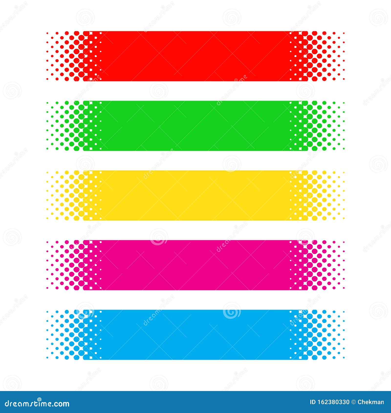 Set of Dotted Banners - Vector Stock Illustration - Illustration of ...