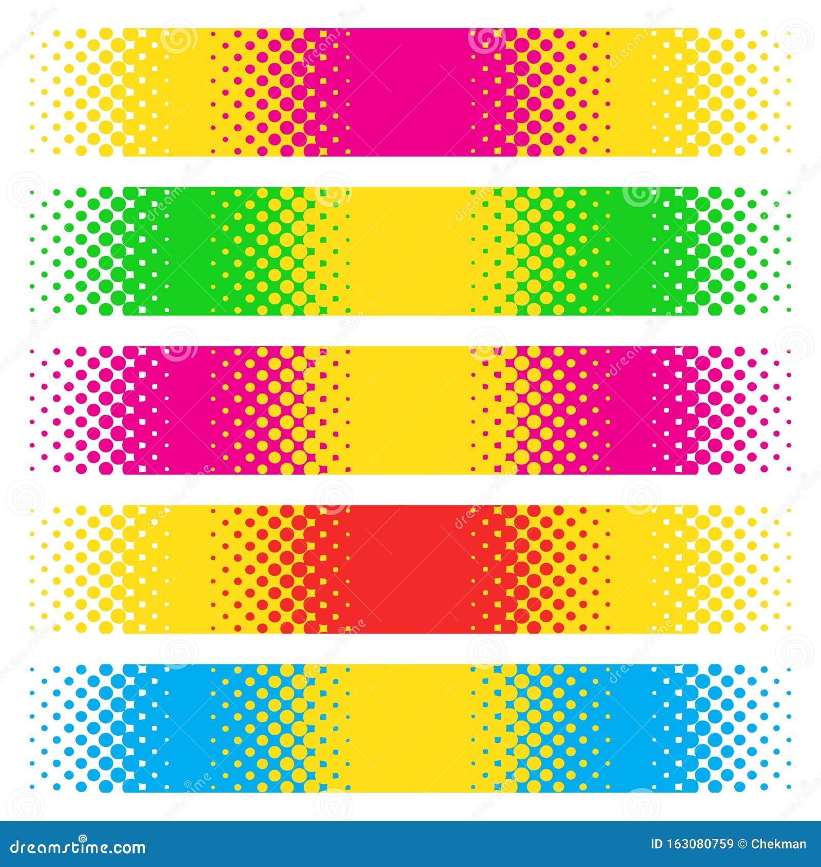 Set of Dotted Banners - Vector Stock Illustration - Illustration of ...