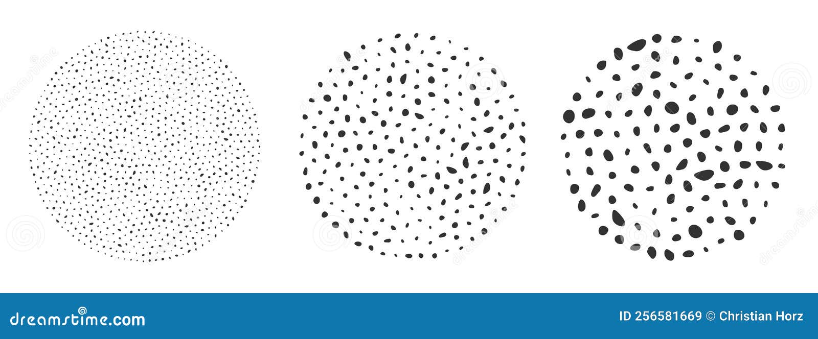 Set of Dotted Circular Abstract Background Design Elements Stock Vector ...