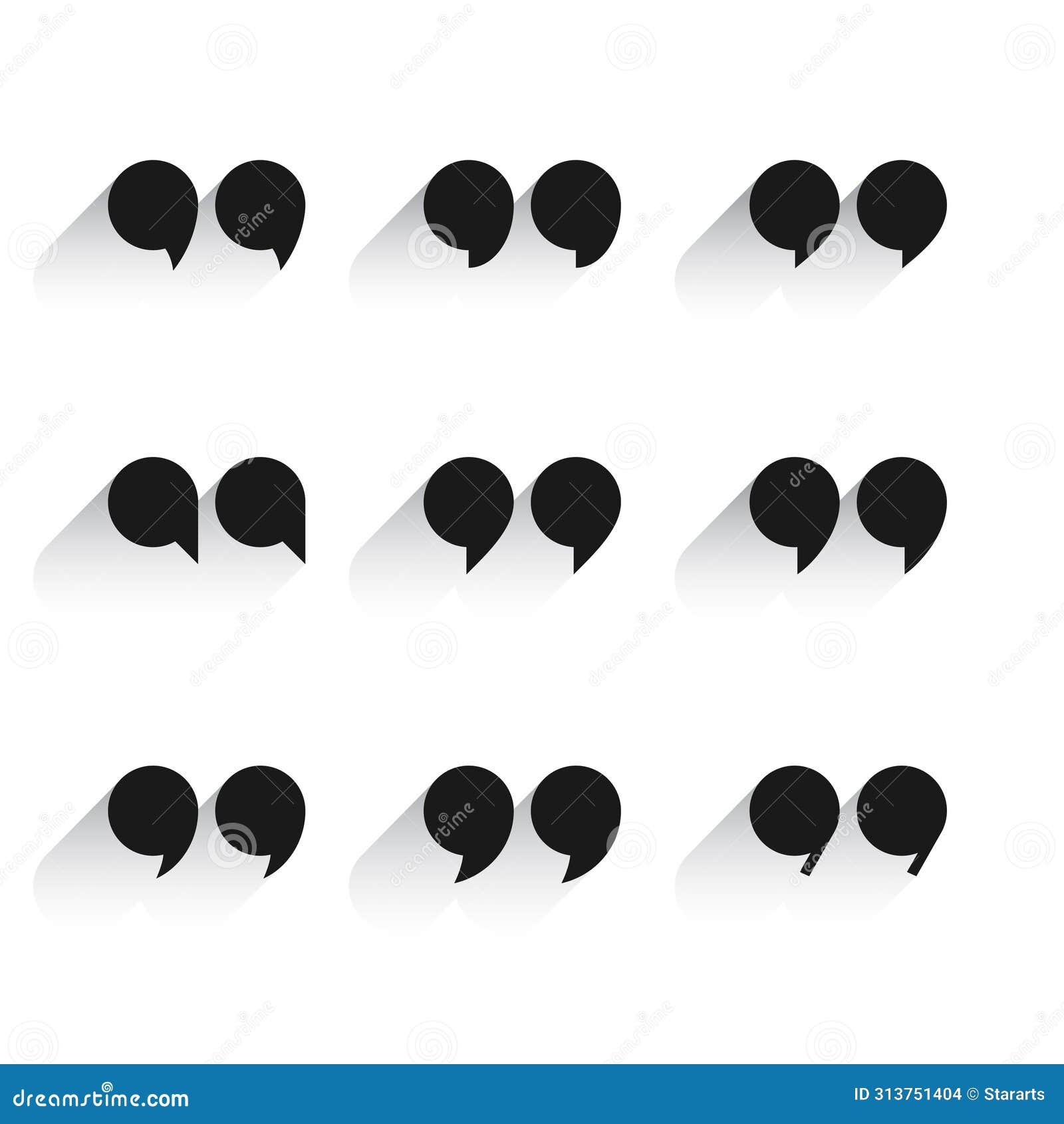 Set of Double Inverted Comma Sign Background for Remarkable Quotes ...