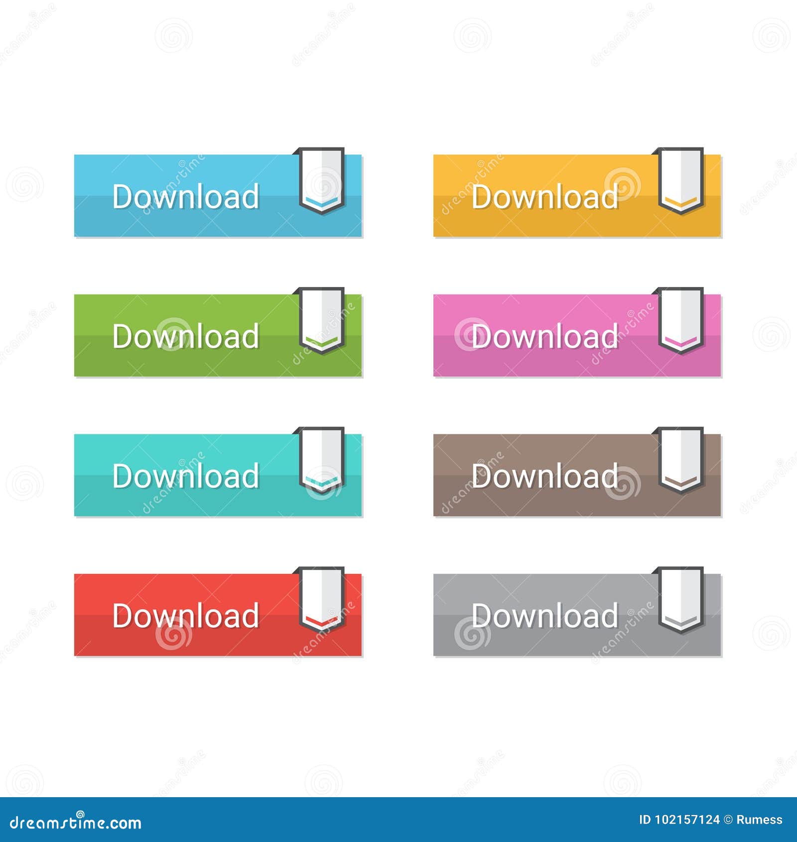 Set of download buttons stock vector. Illustration of blue - 102157124