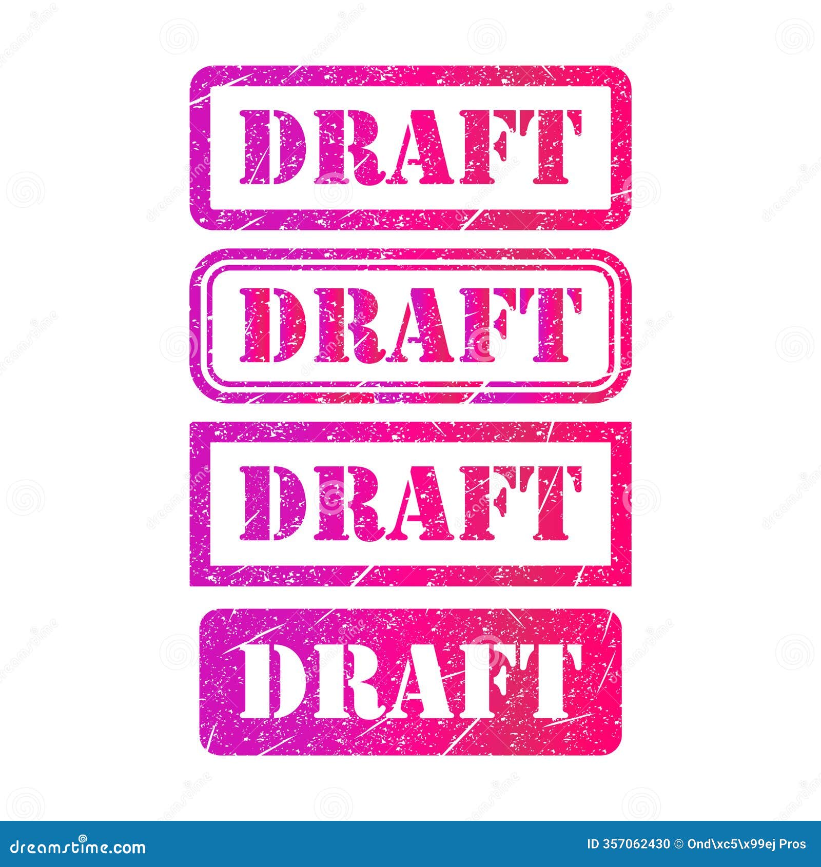 Draft Stamp Symbol, Label Sticker Sign Button, Text Banner Vector ...