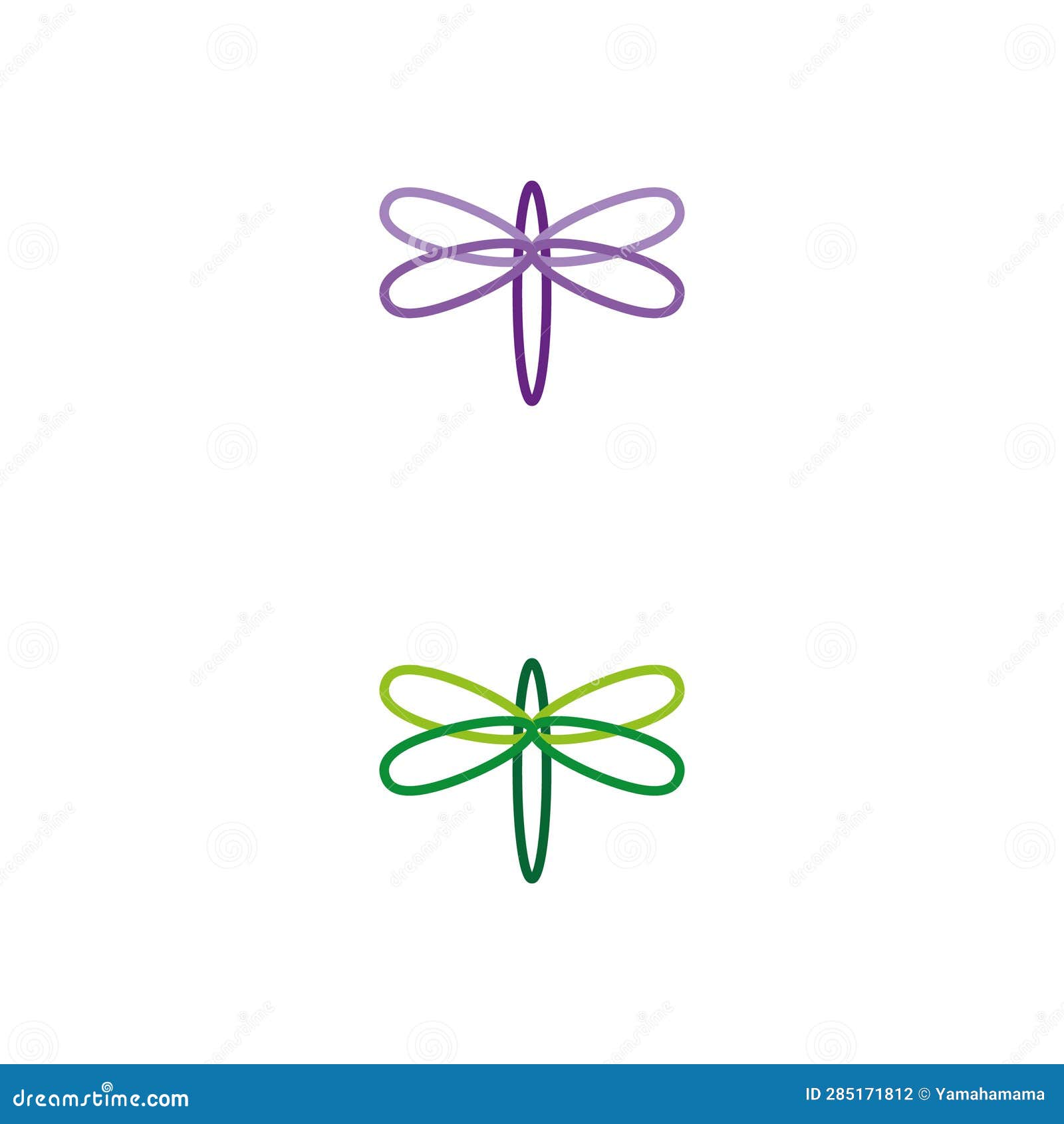 Dragonfly 5 stock vector. Illustration of purple, outline - 285171812