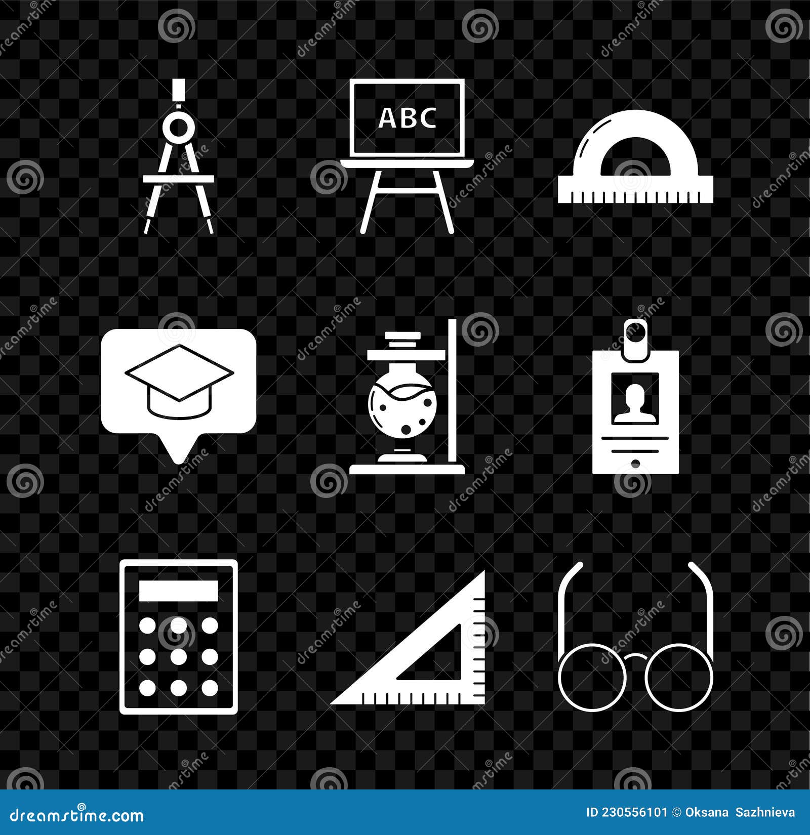 Set Drawing Compass, Chalkboard, Protractor Grid for Measuring Degrees ... Set Drawing Compass, Chalkboard, Protractor Grid for Measuring Degrees ...