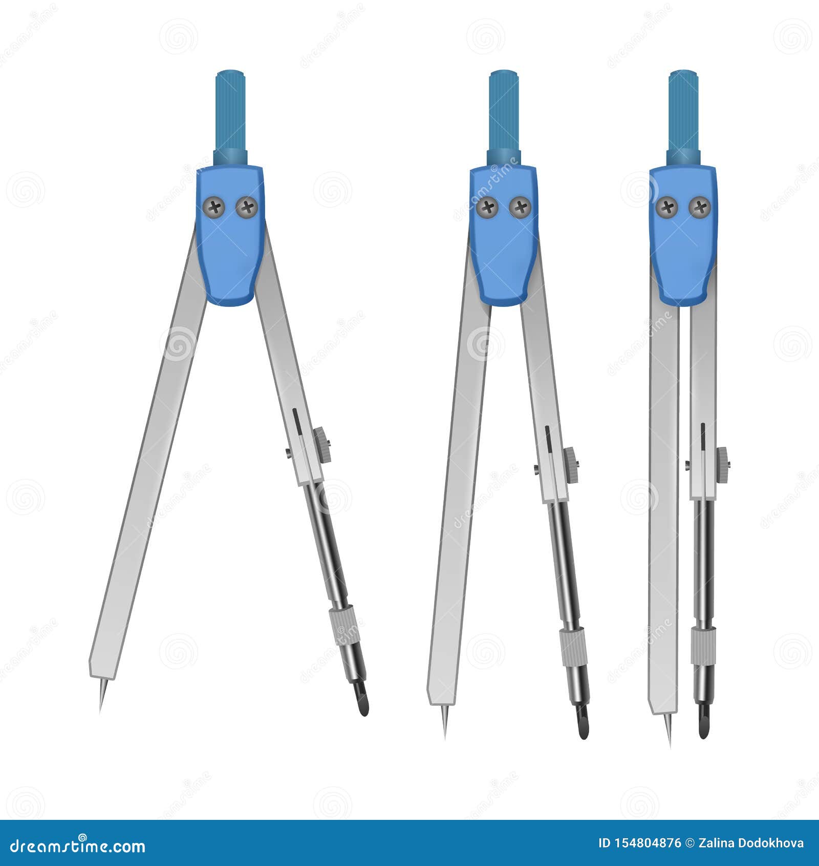 Set of Drawing Compasses for Draftsmanship, Geometric Measuring Tool ...