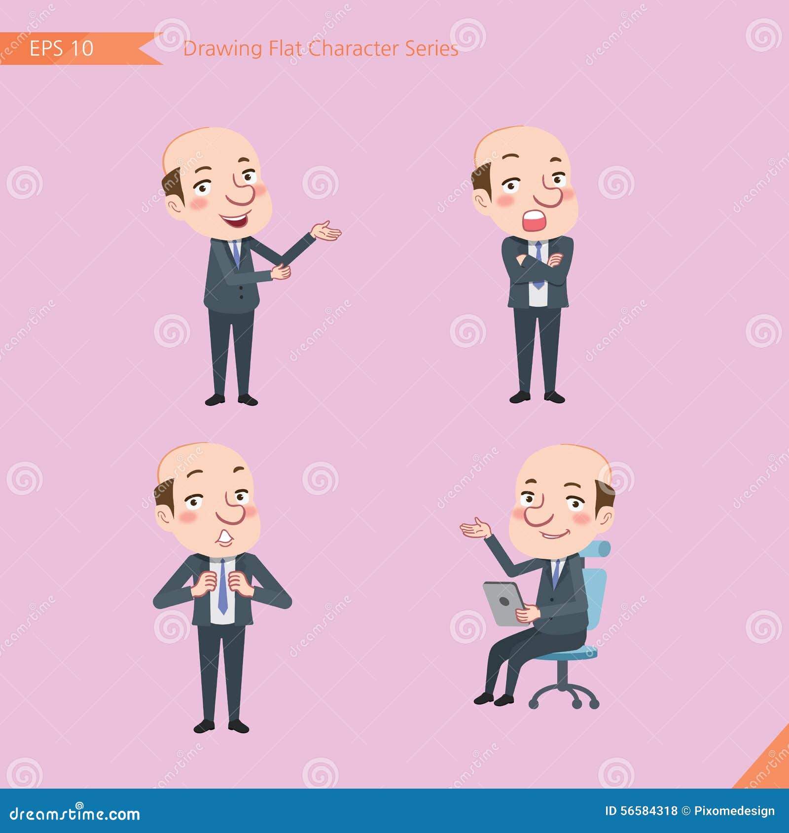 Boss Guy Introducing New Employee In Company Cartoon Vector ...