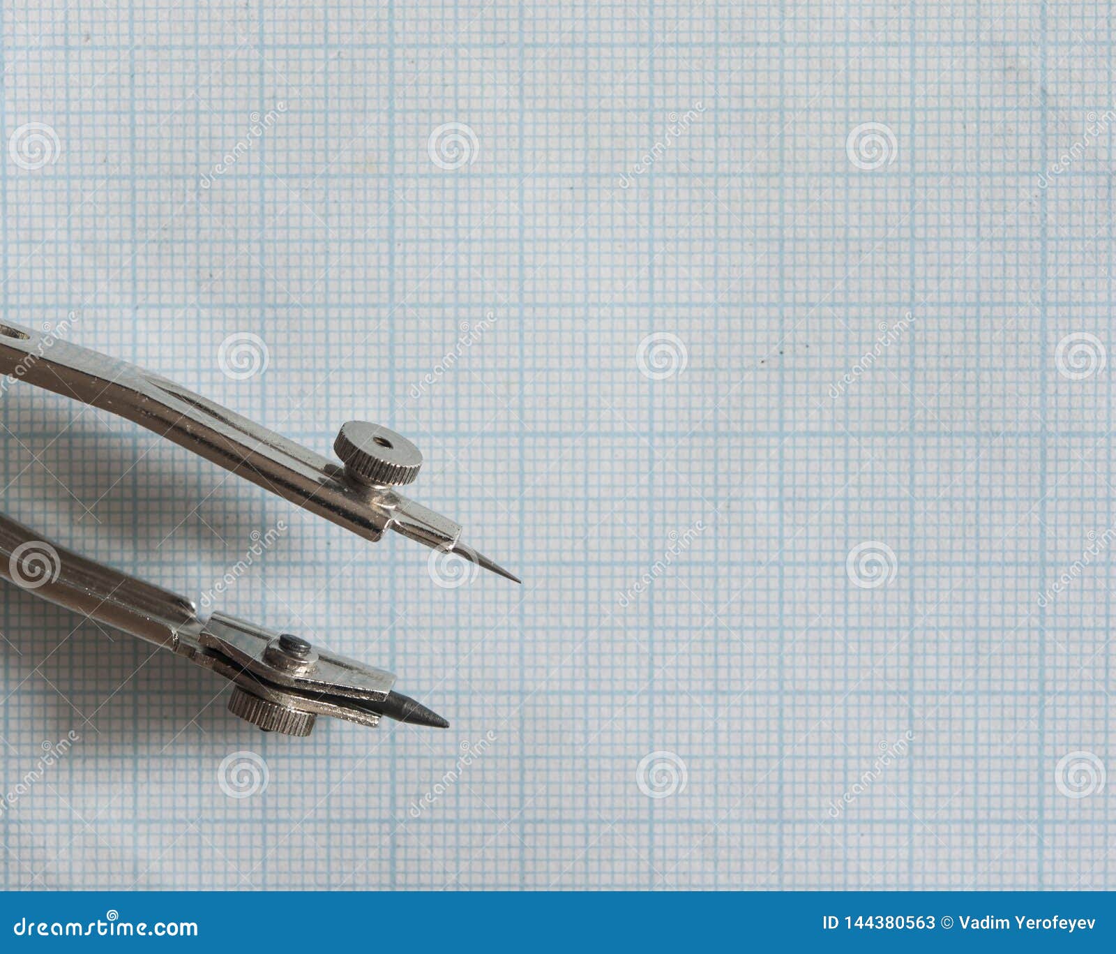 Set of Drawing Instrument and Rulers on Graph Paper Stock Image - Image ...