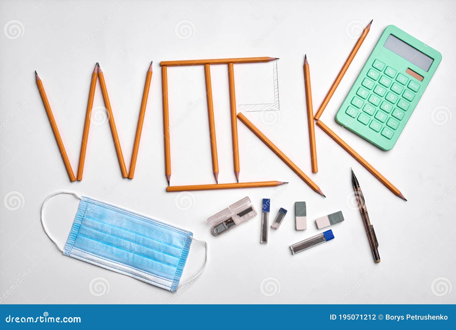 Set of Drawing Instruments Isolated on White Background. School Stock ...
