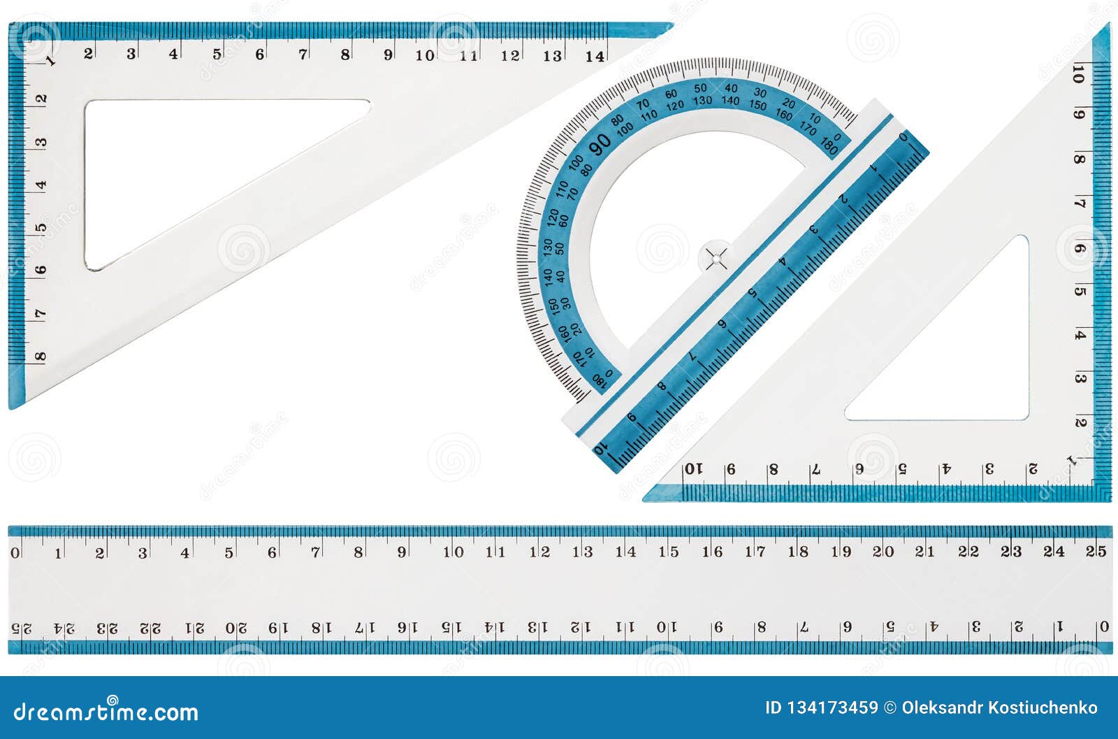 The Ruler, Protractor, Compass, Pencil. Royalty-Free Stock Photography ...