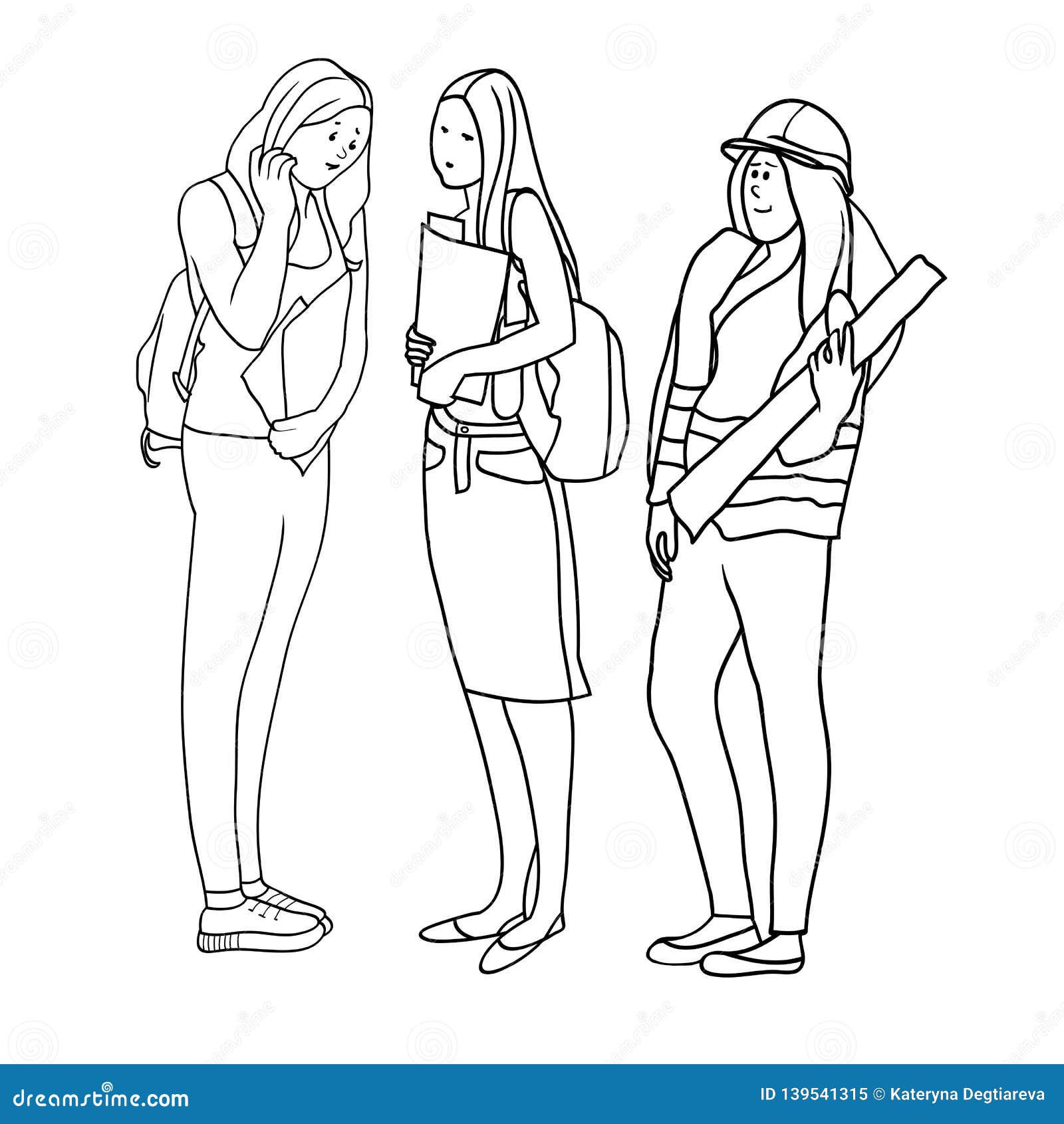 Female professions stock illustration. Illustration of correspondent ...