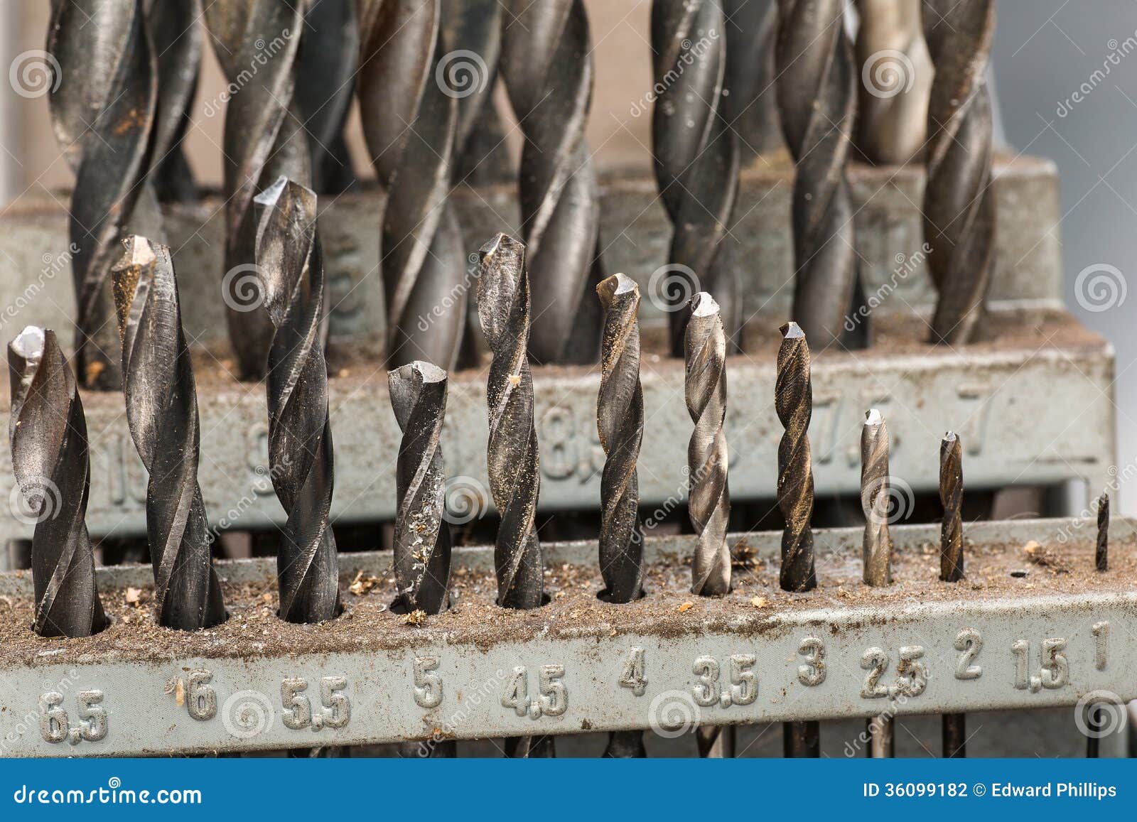 Set of drill bits stock photo. Image of production, mechanical - 36099182
