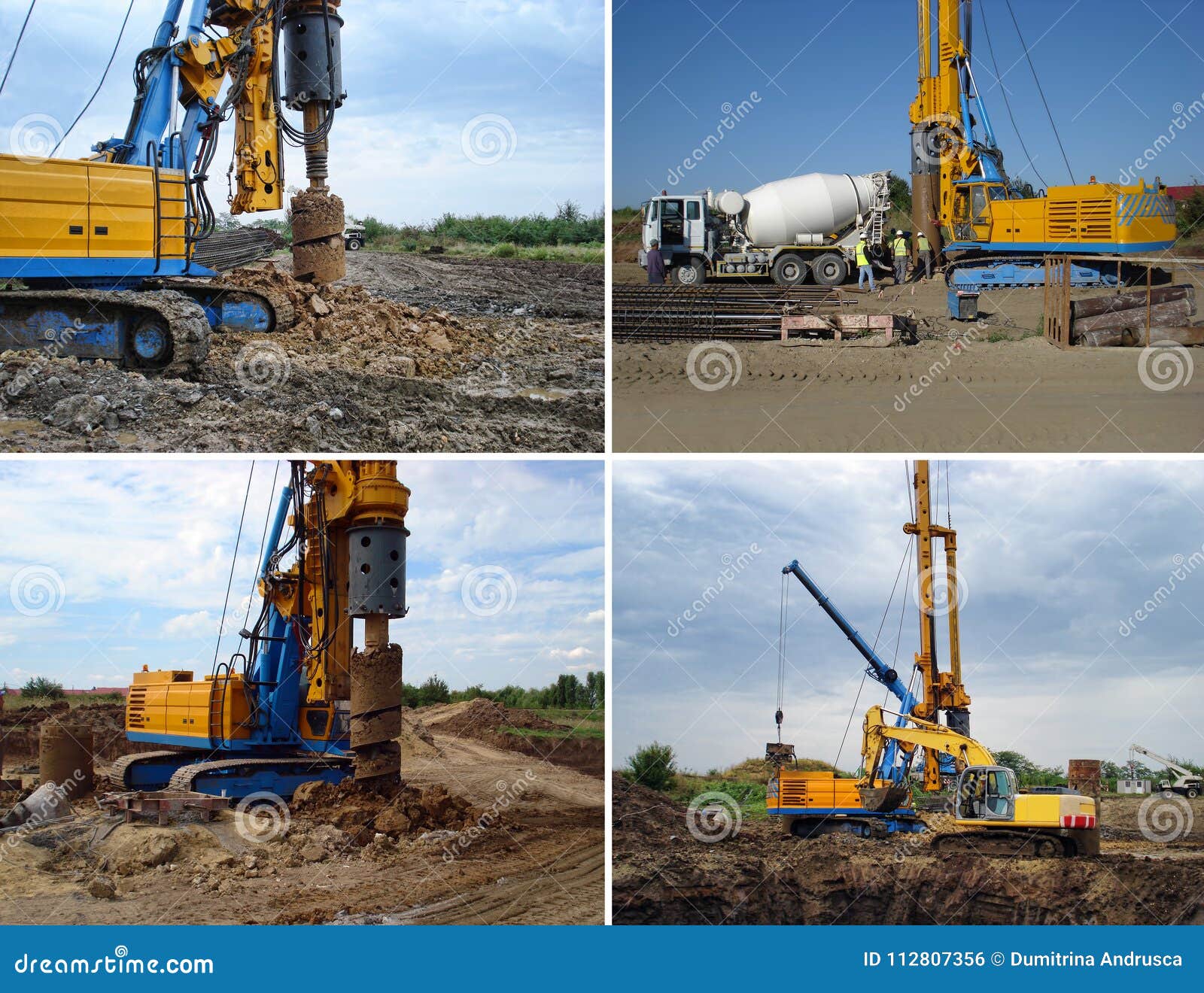 Set of drilling machinery stock photo. Image of road - 112807356