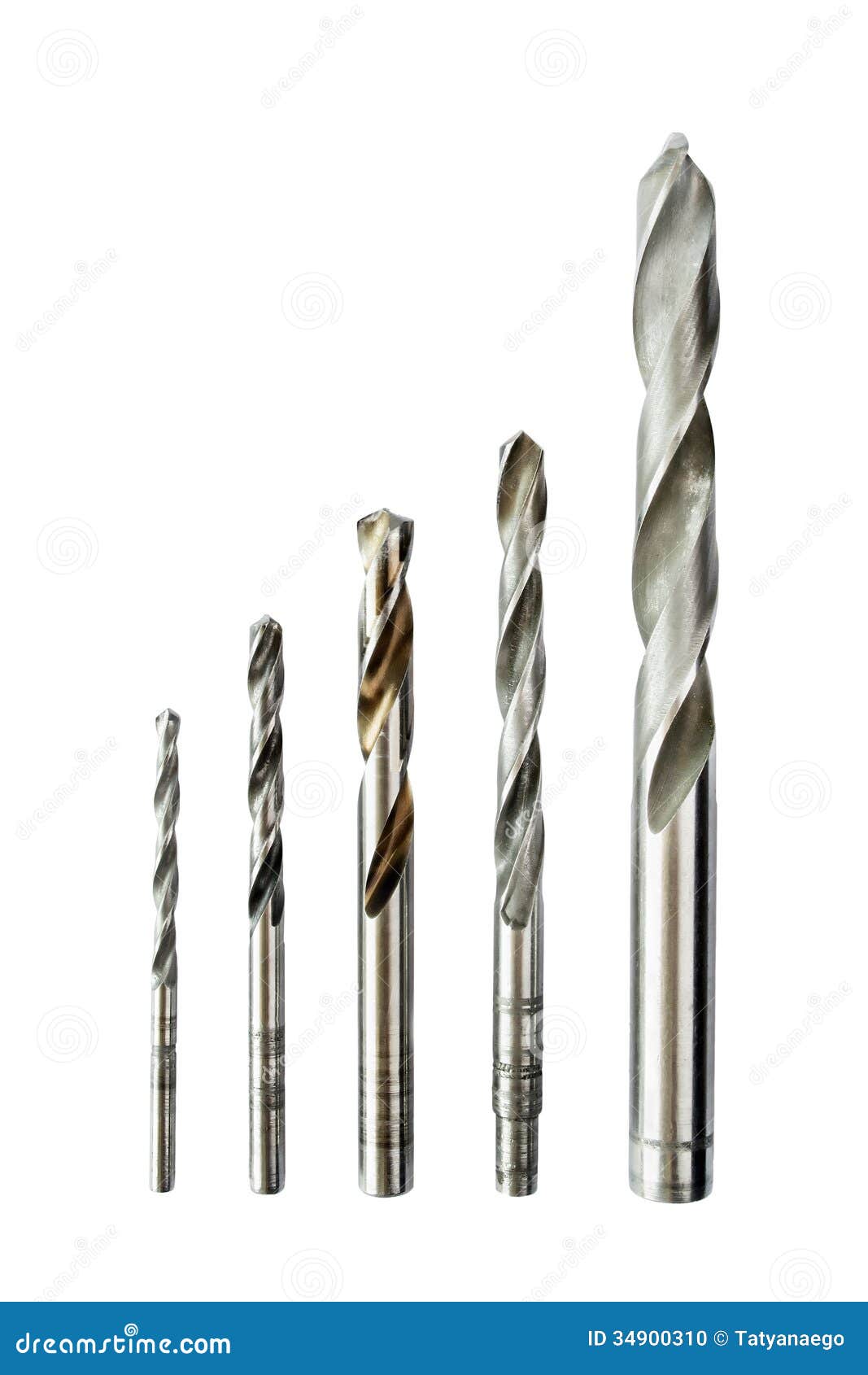 Set of drills stock photo. Image of steel, object, spiral - 34900310