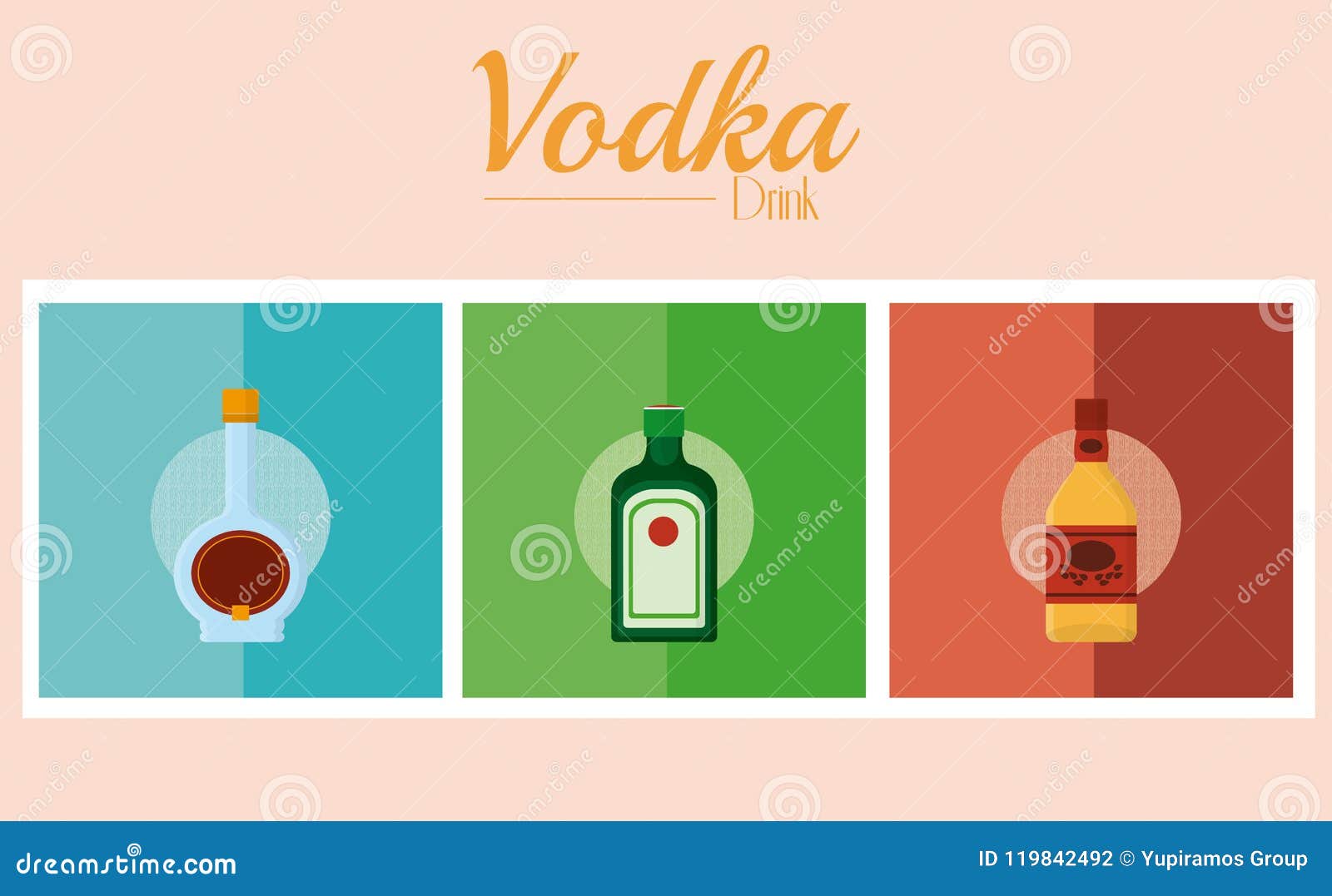 Vodka and drinks stock vector. Illustration of alcohol - 119842492