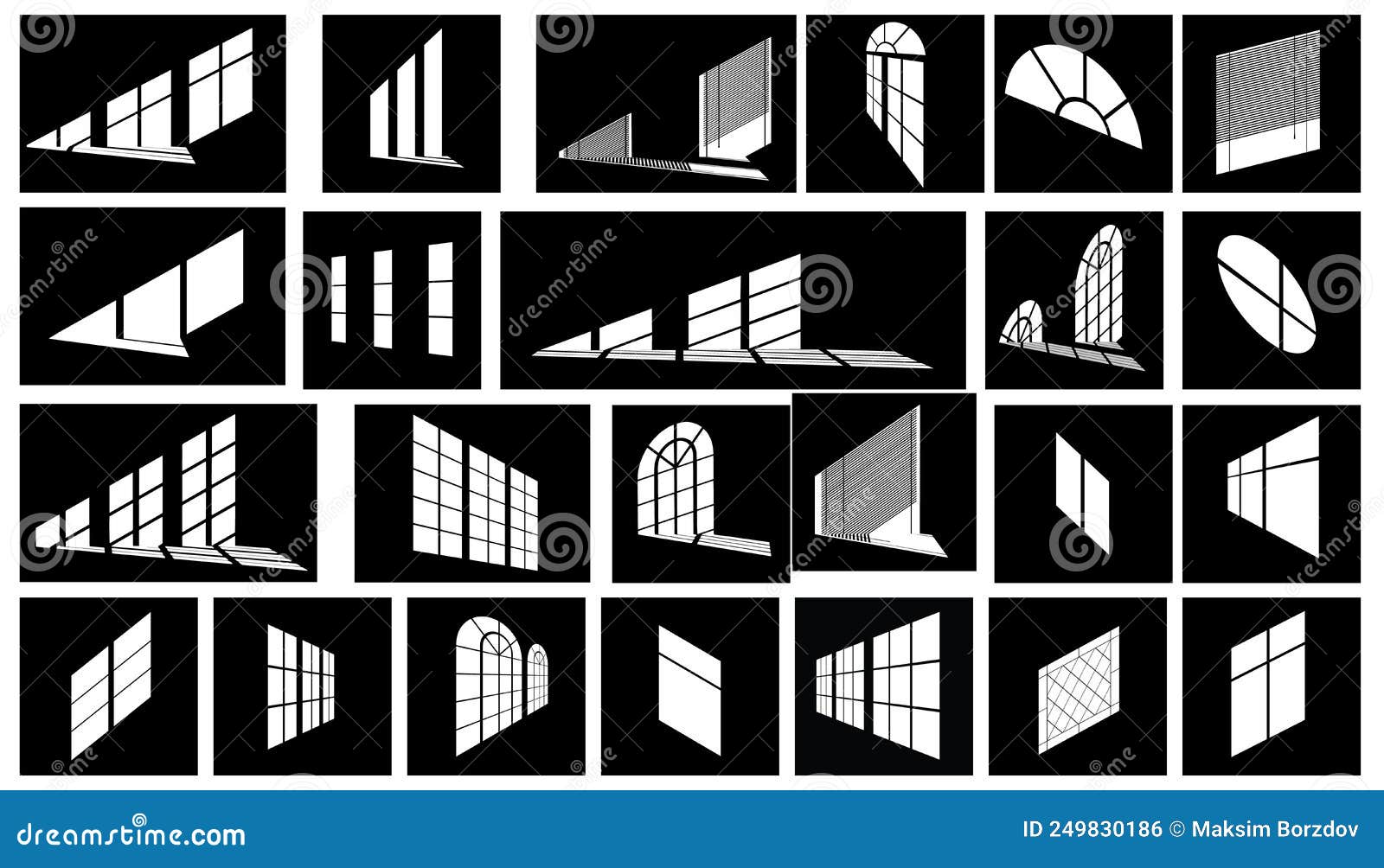 Set of Drop Shadows Shapes for Interior Design Stock Vector ...
