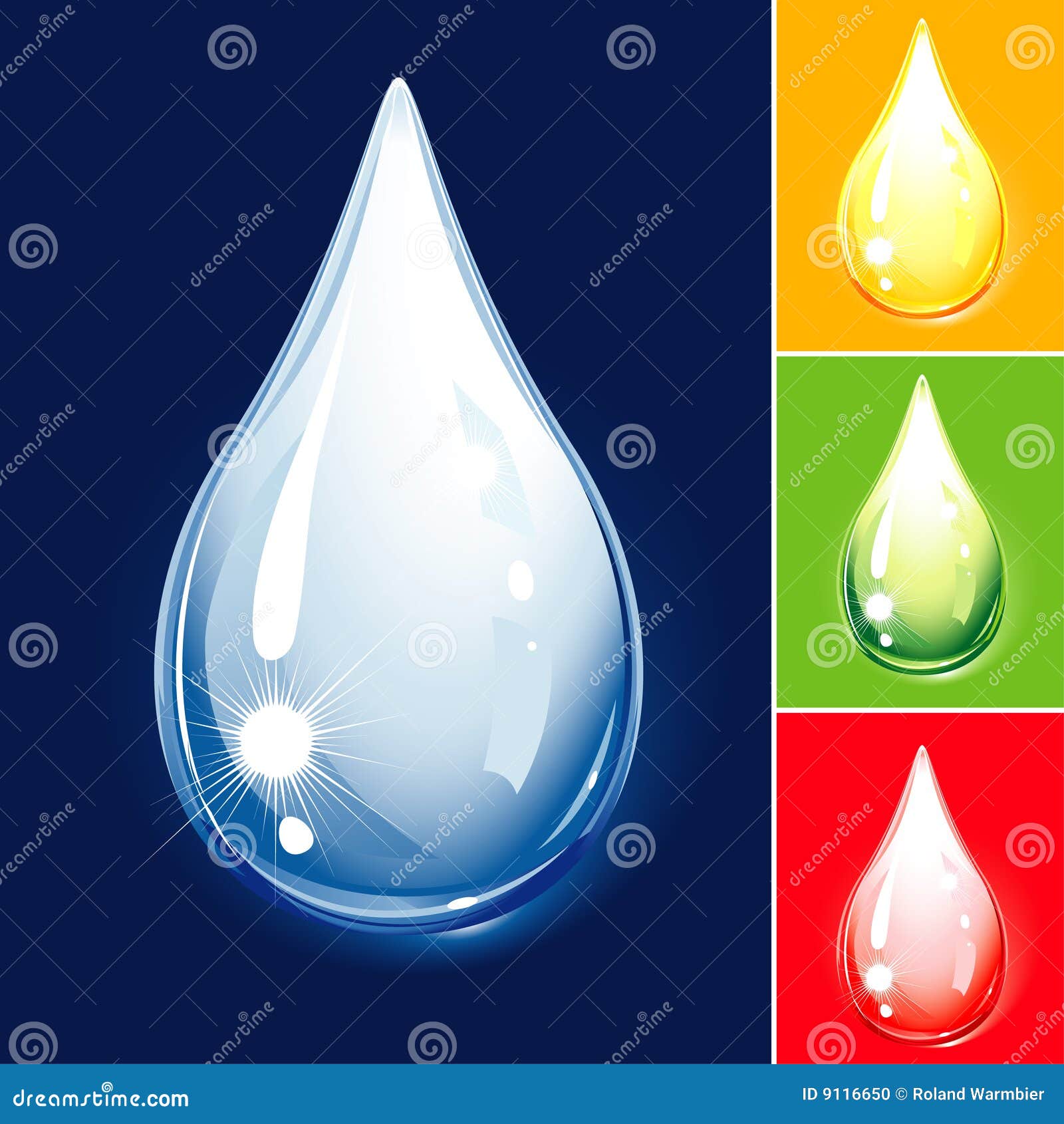 Set of Droplets stock vector. Illustration of clean, droplets - 9116650
